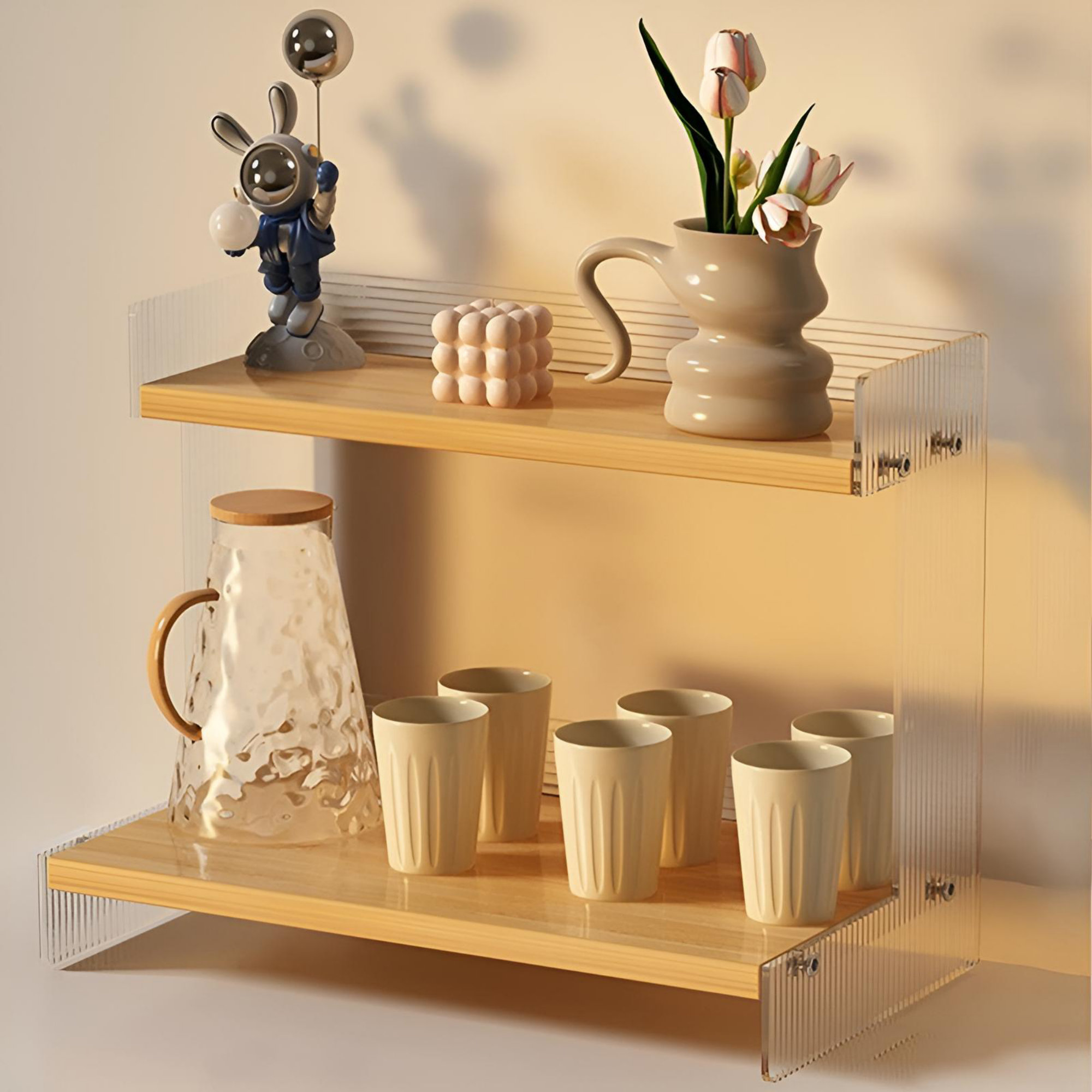 Rebrilliant Minimalist Cup Holder, Dining Table, Tea Storage | Moisture ...