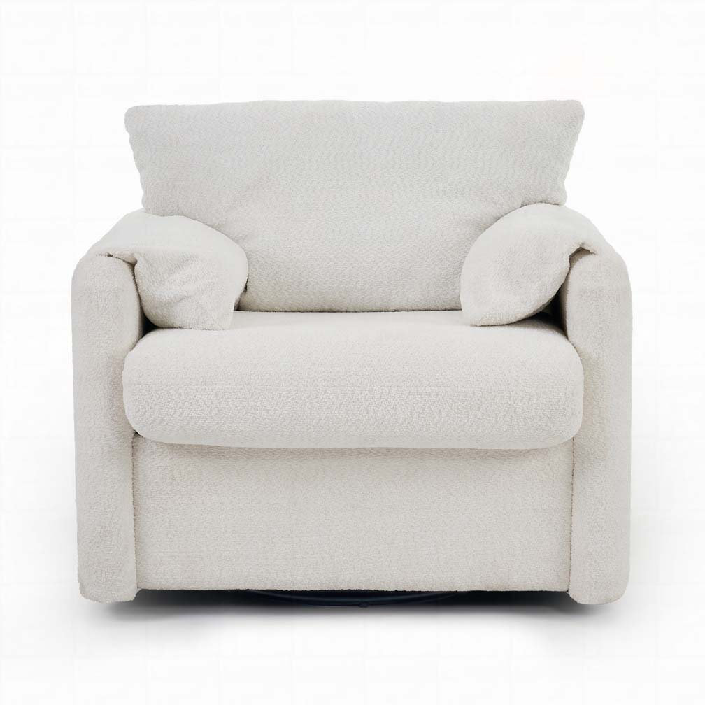 Hokku Designs Chenille Fabric 360° Rotating Lounge Chair Swivel Accent ...