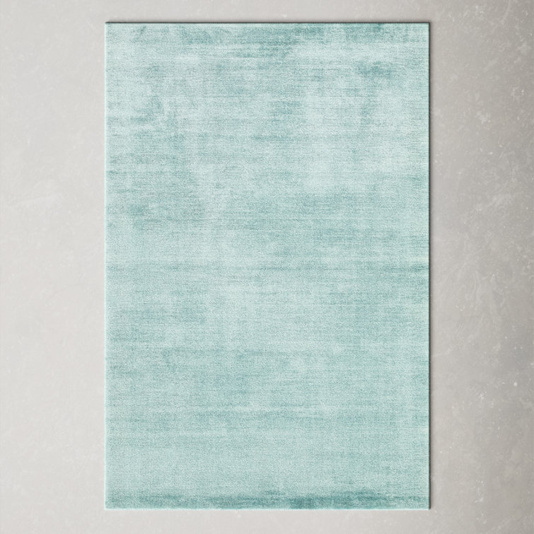 AllModern Owens Hand-Loomed Aqua Blue Area Rug & Reviews | Wayfair