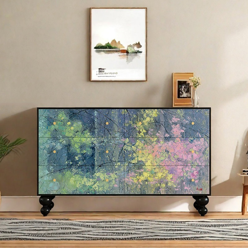 Liu's ink furniture 53.1in Six-drawer Sideboard | Wayfair