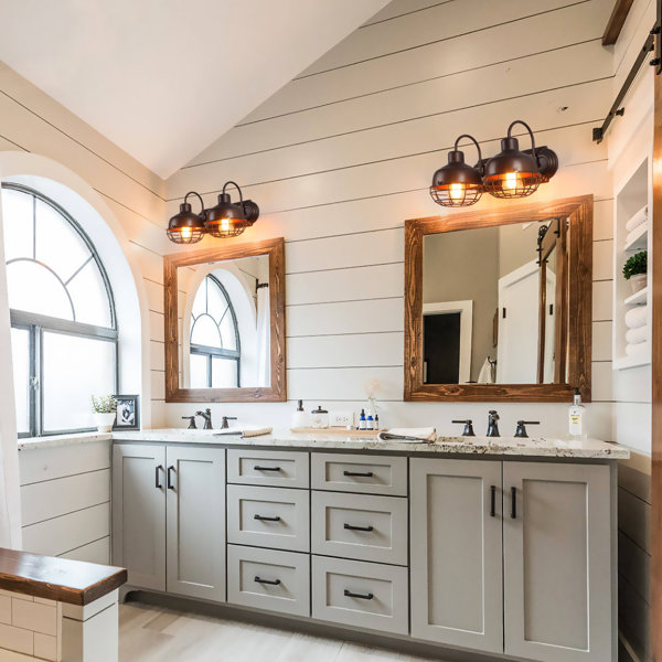 Breakwater Bay Boole Farmhouse Rustic Wall Light Sconces Oil Rubbed ...