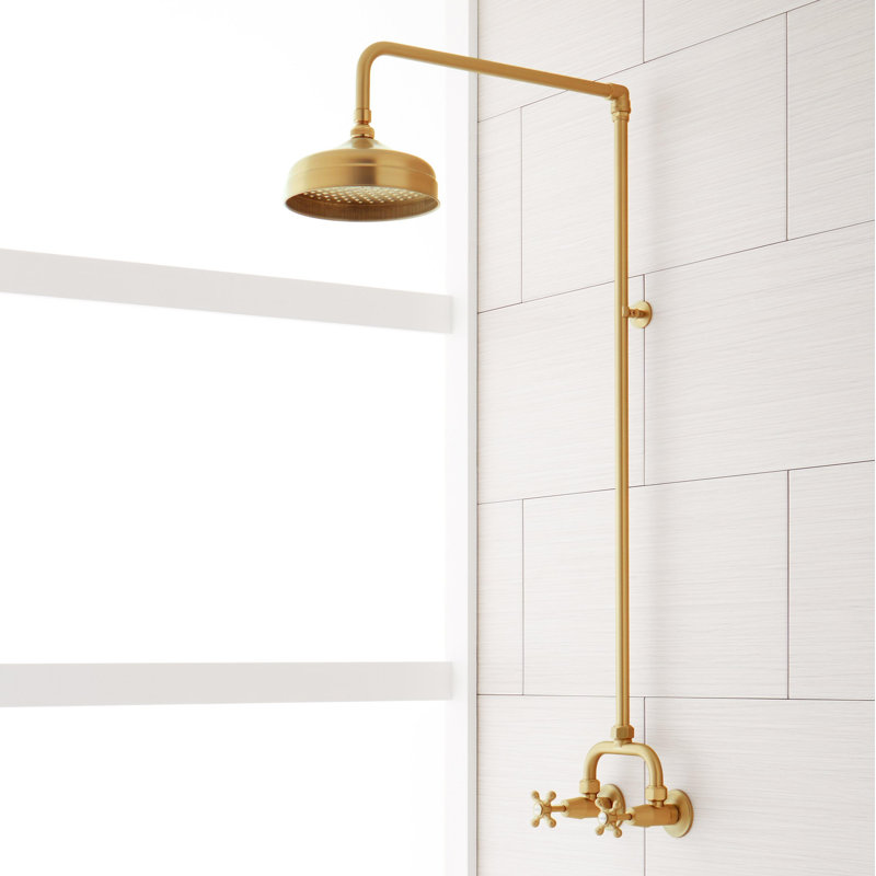 Signature Hardware Baudette Retrofit Shower with Shower Head, Shower ...