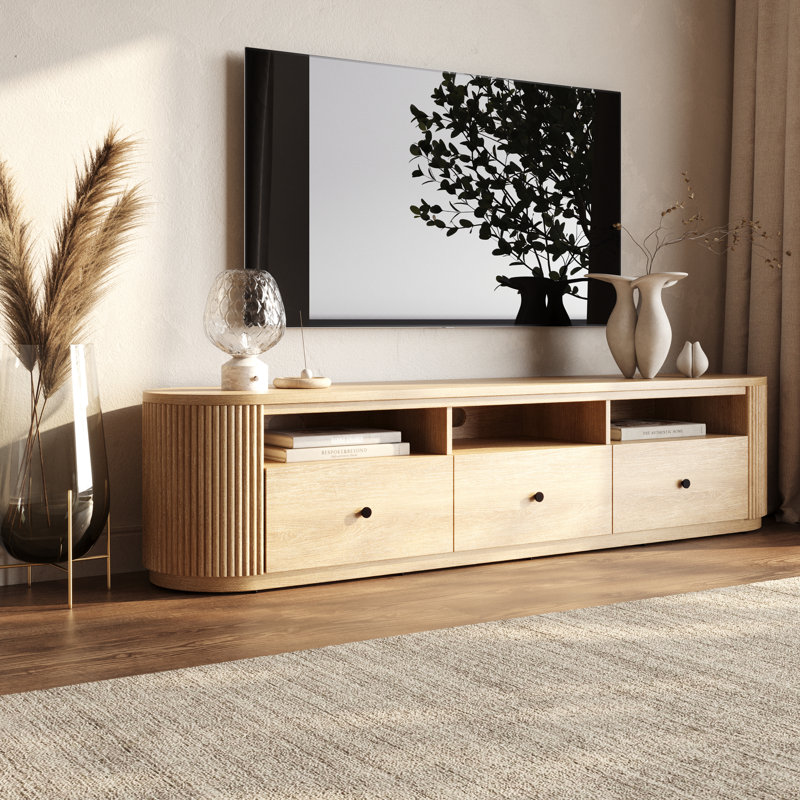 Joss & Main Fitzroy - Modern Natural Acacia TV Stand | Joss & Main