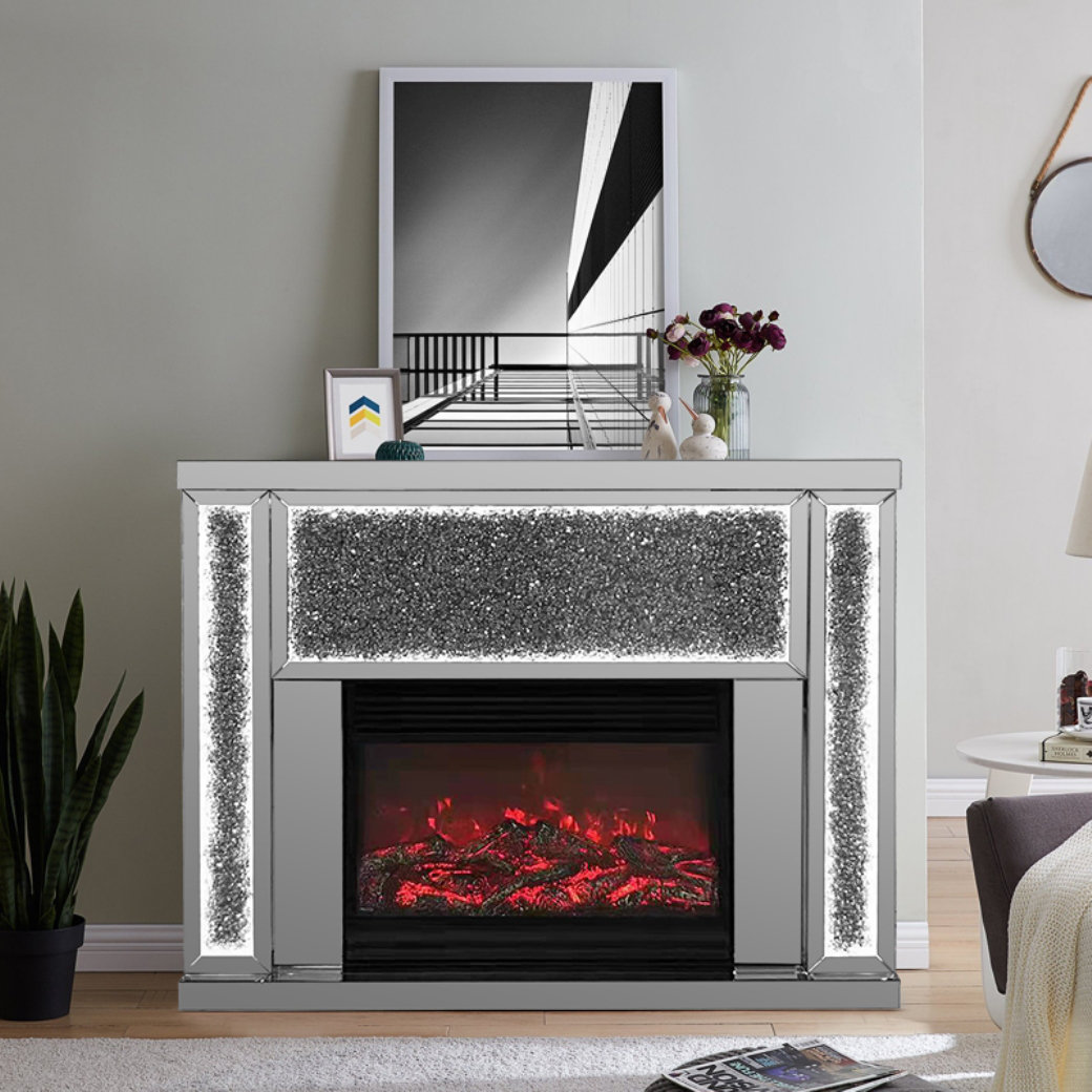 Everly Quinn Trennis 49'' W Electric Fireplace | Wayfair