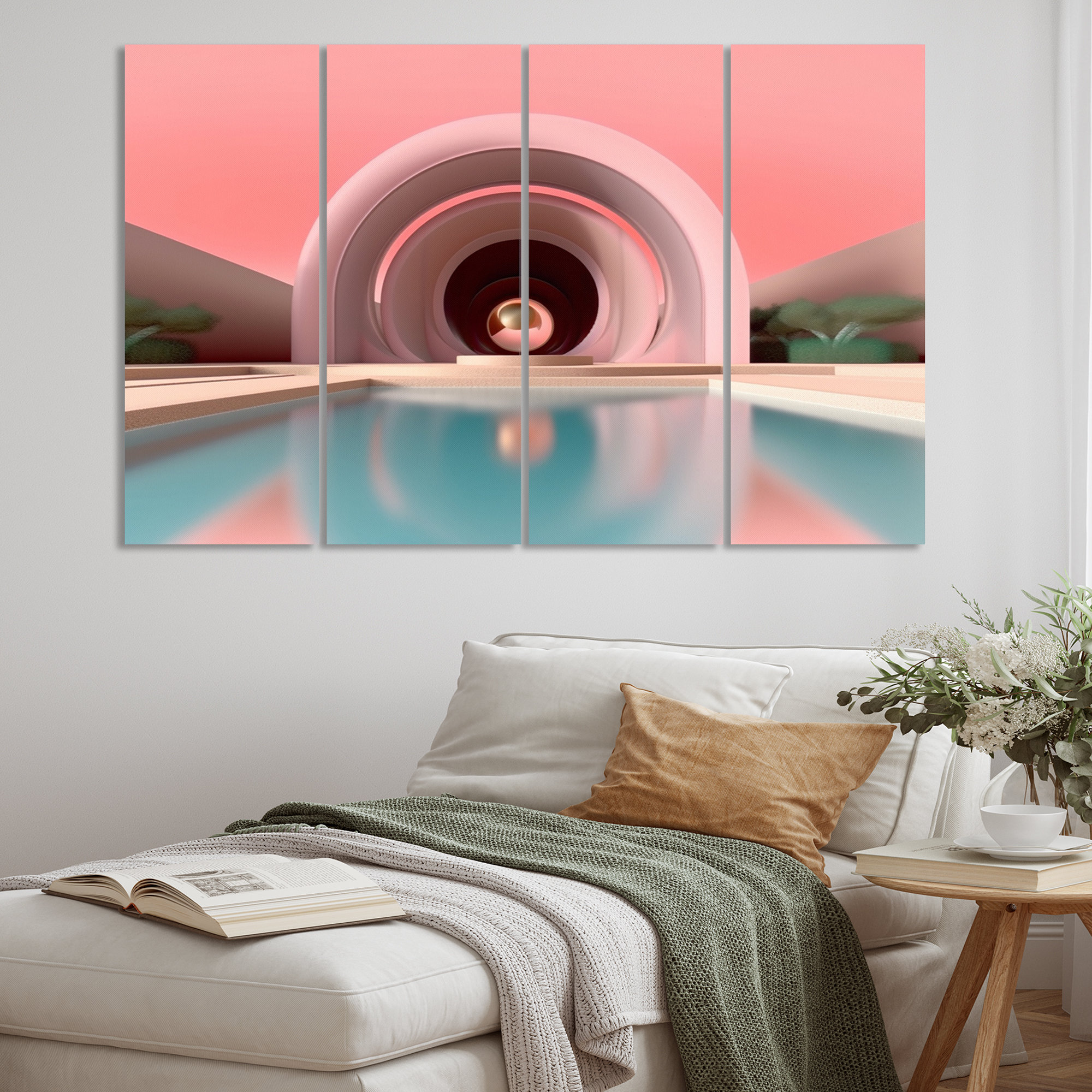 Wrought Studio™ Futuristic Minimal Pink Architecture V - Futuristic ...