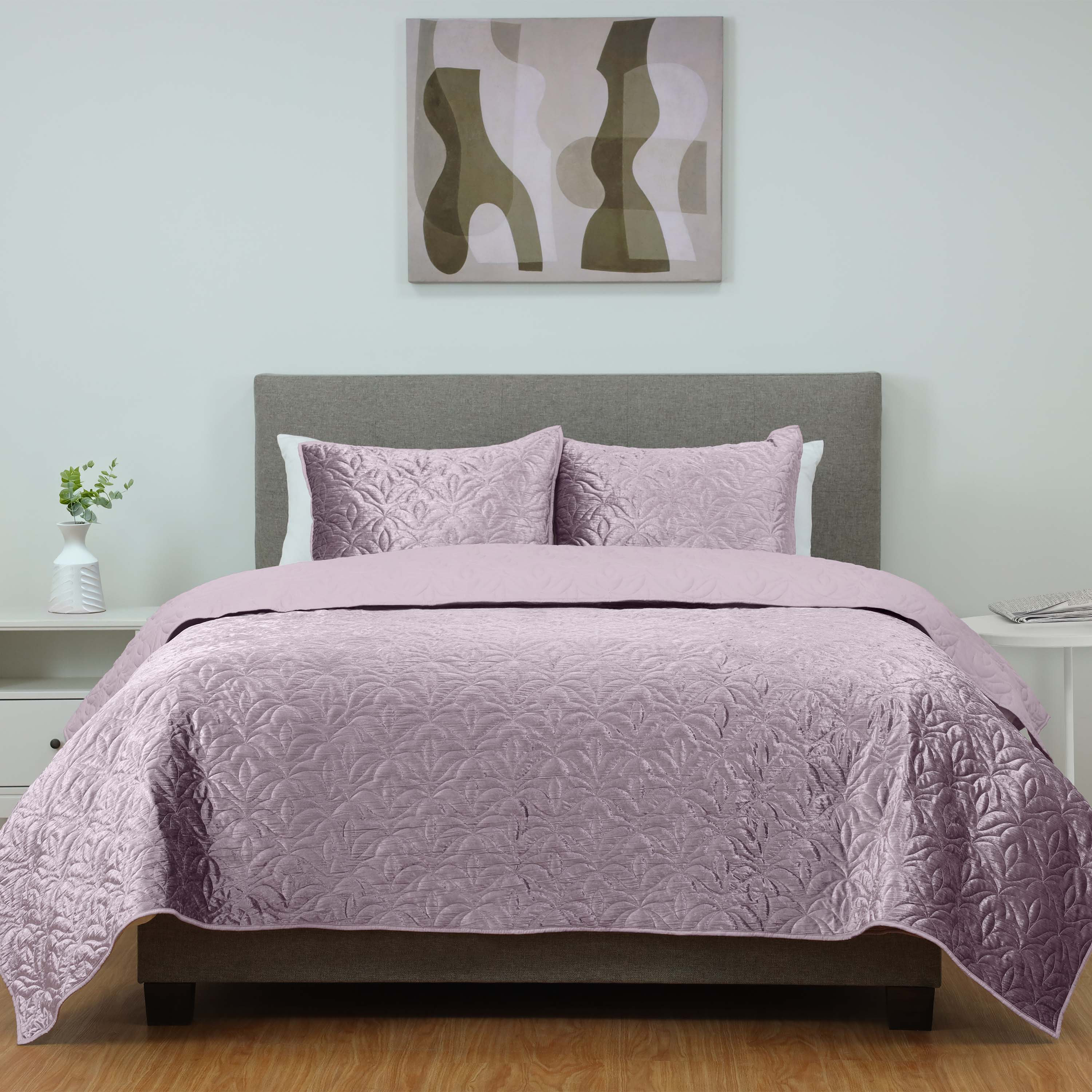Lemon Tree Lilith Mauve Quilt Set | Wayfair