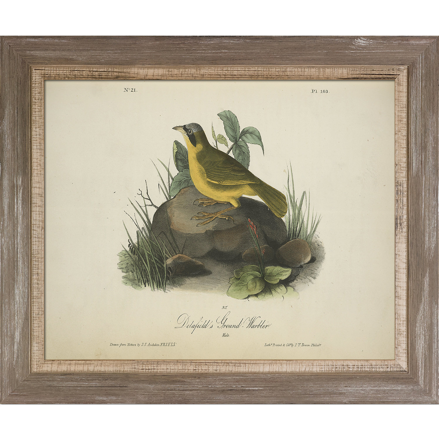 La Pastiche 'Ground Warble' - Picture Frame Painting on Canvas | Wayfair