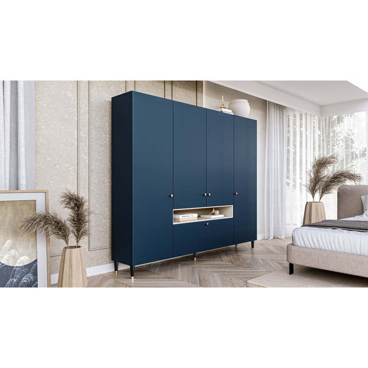 Ebern Designs Mennella 2 Door MDF Board Wardrobe | Wayfair.co.uk