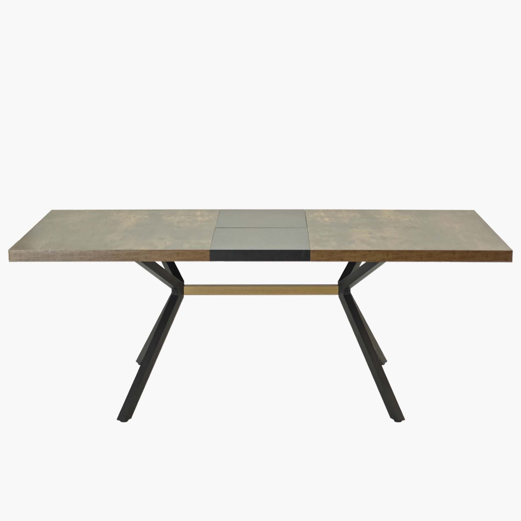 17 Stories Retro Rectangular Stretch Table, Carole Top, Black Embossed ...