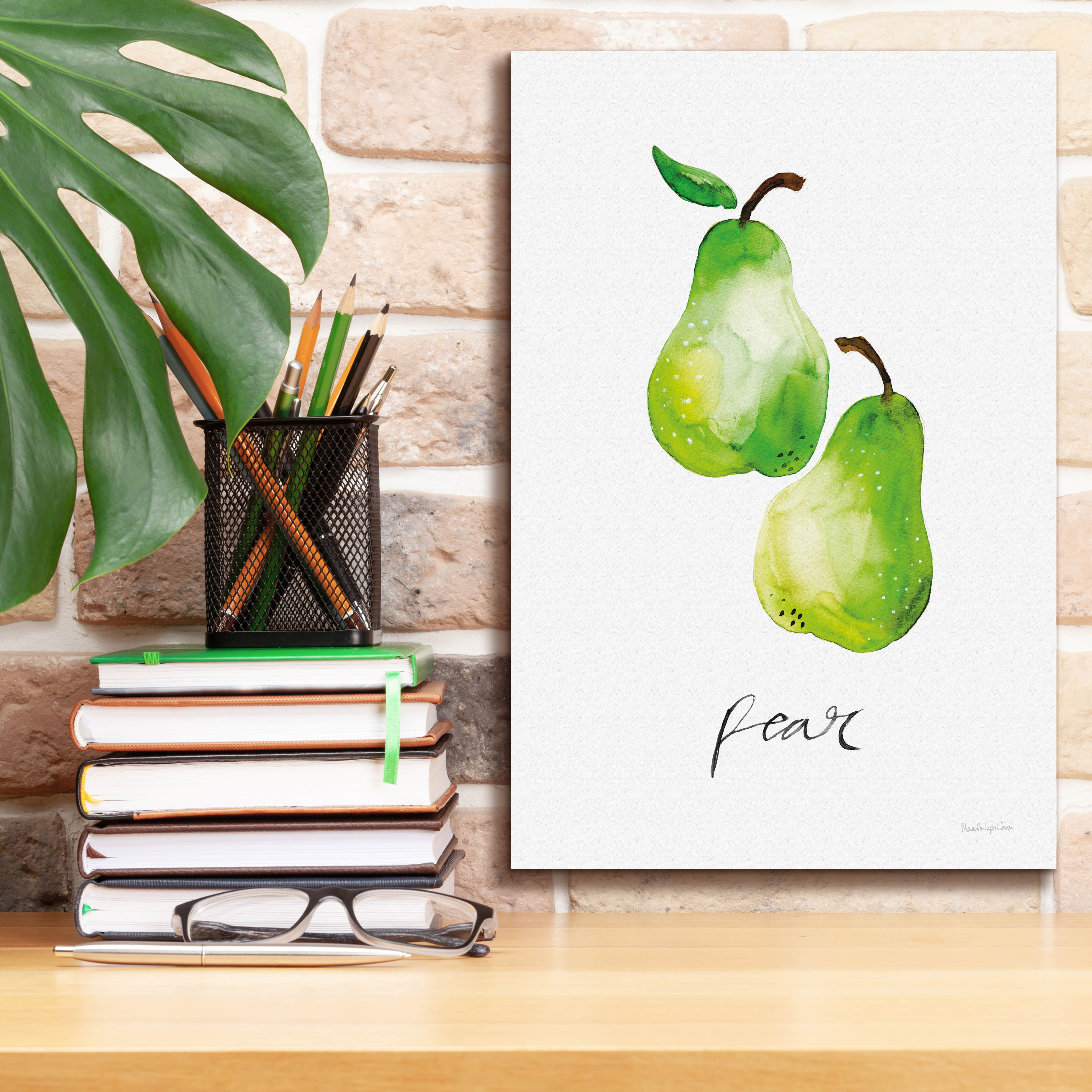 Epic Graffiti 'Pears' by Mercedes Lopez Charro Canvas Wall Art | Wayfair
