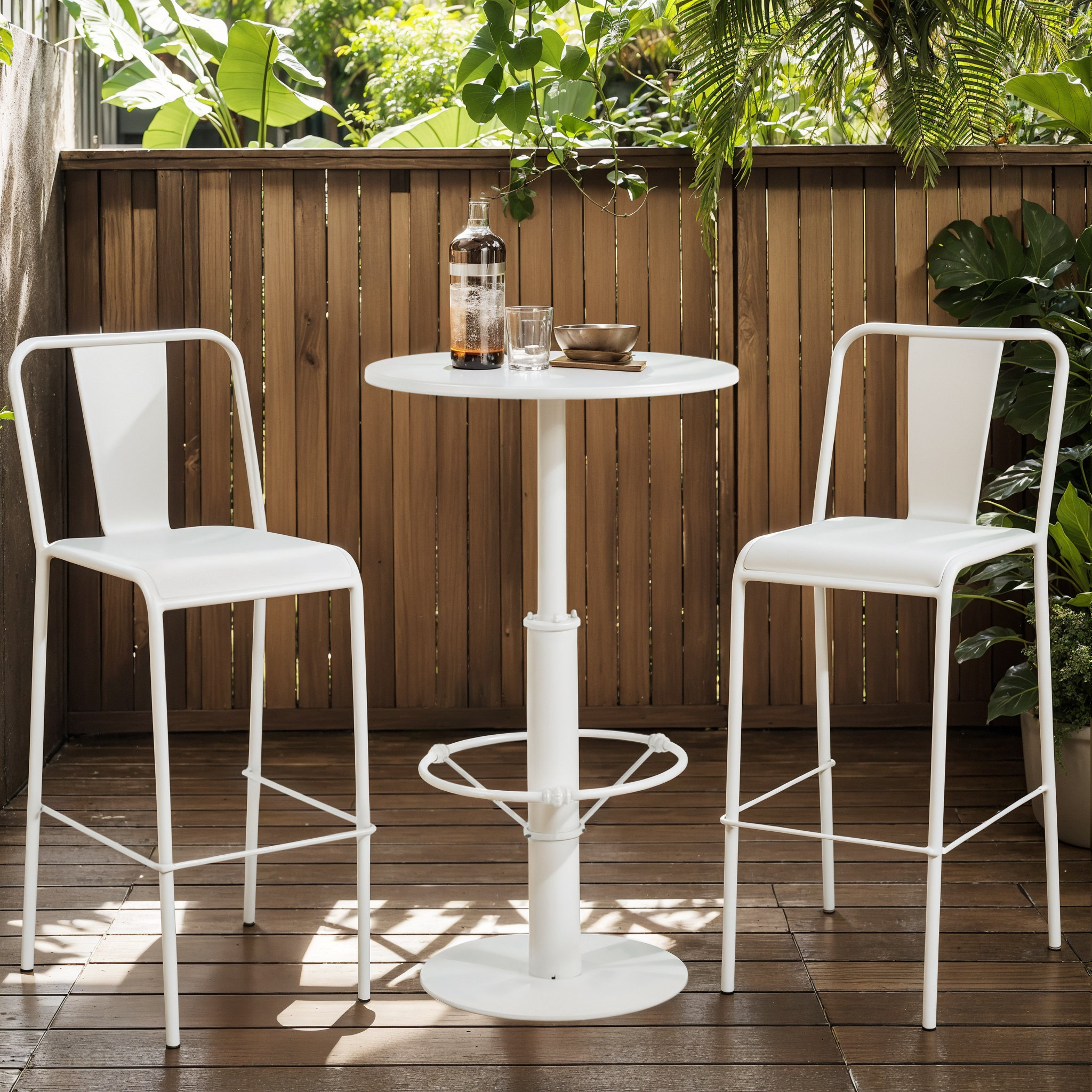 George Oliver Emestina Round 2 - Person 23.6'' L Outdoor Bar Height ...
