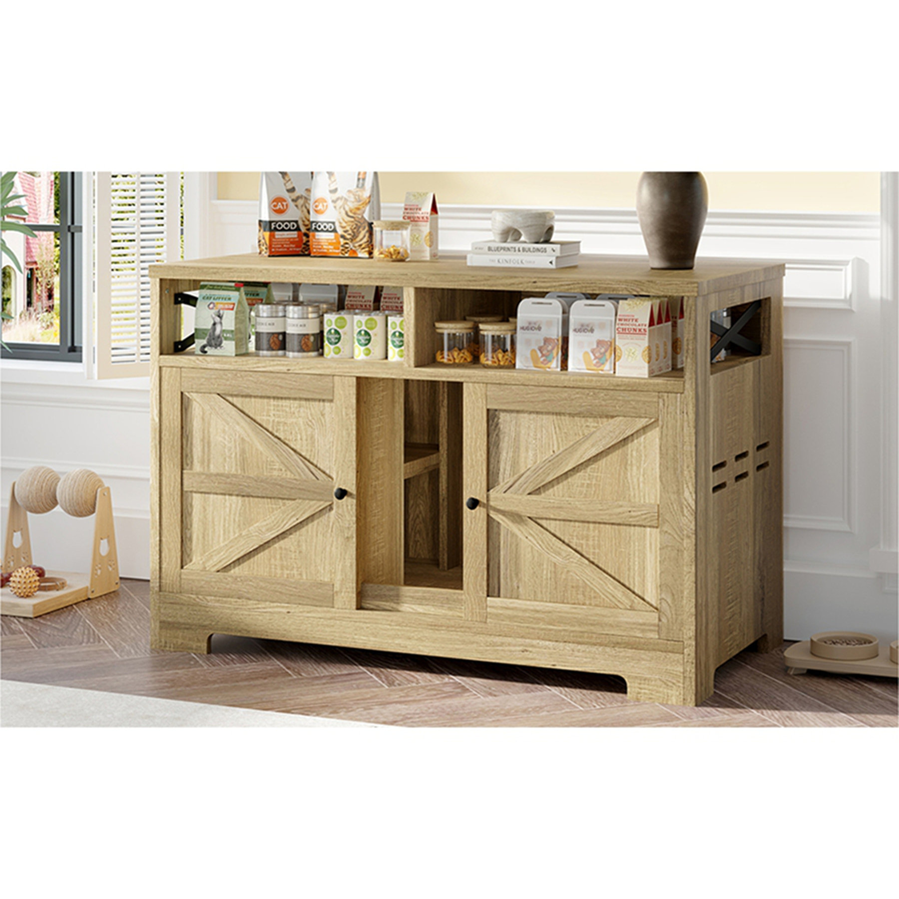 Archie & Oscar™ Farmhouse Indoor Cat House | Wayfair