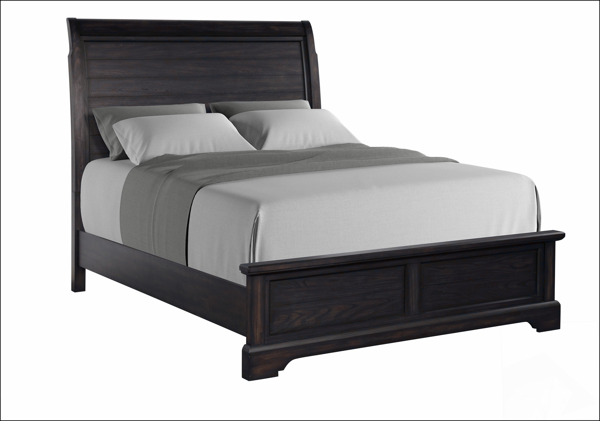 Alcott Hill® Queen Sleigh Bed Sturdy and durable, modern and simple ...