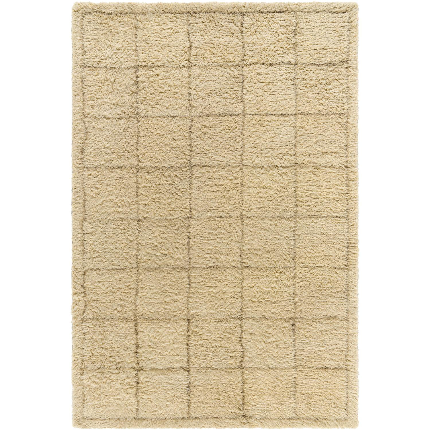 Joss & Main Anemone Grid Wool Shag Rug | Wayfair