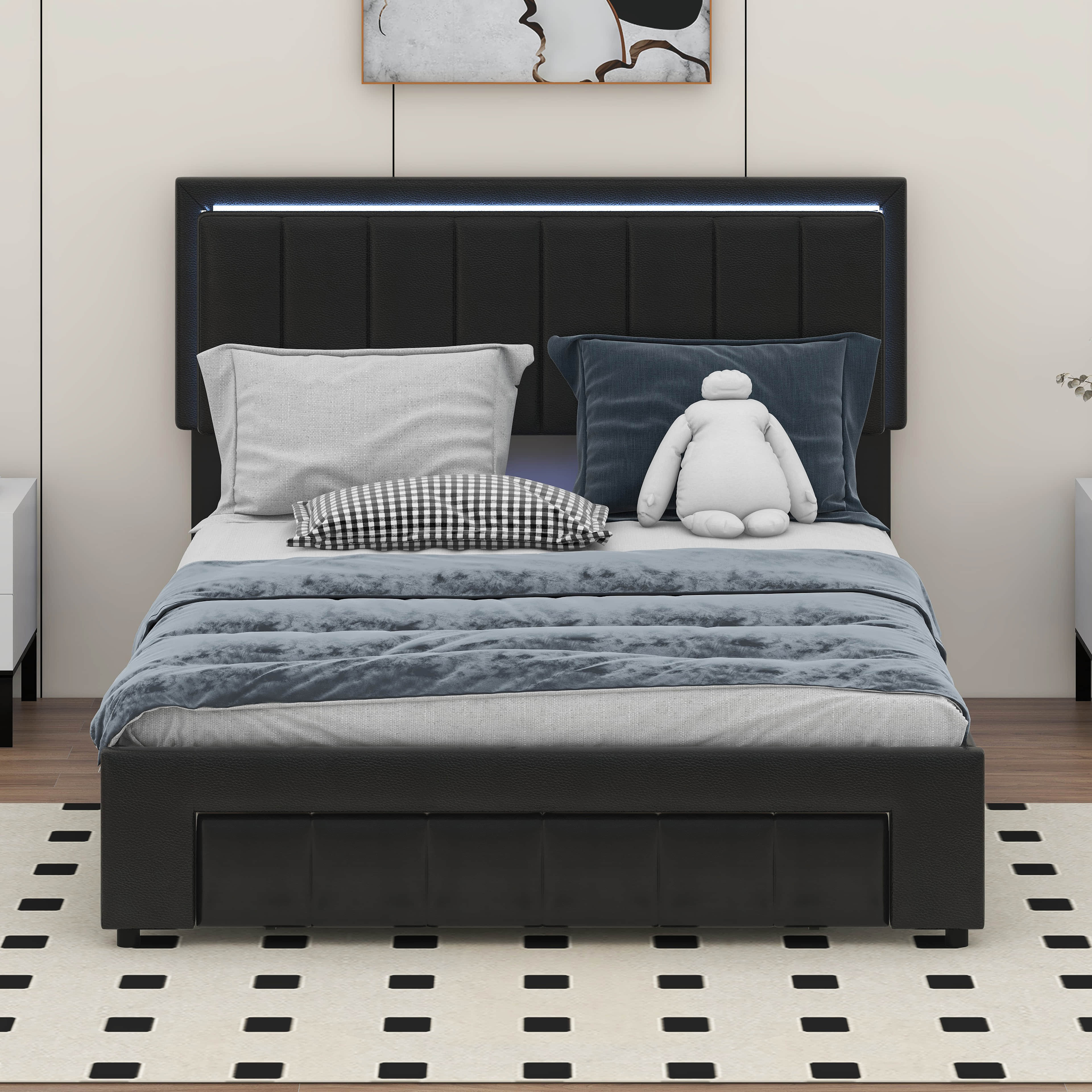 Brayden Studio Cathlina Queen Size Storage Bed with Drawer - Wayfair Canada