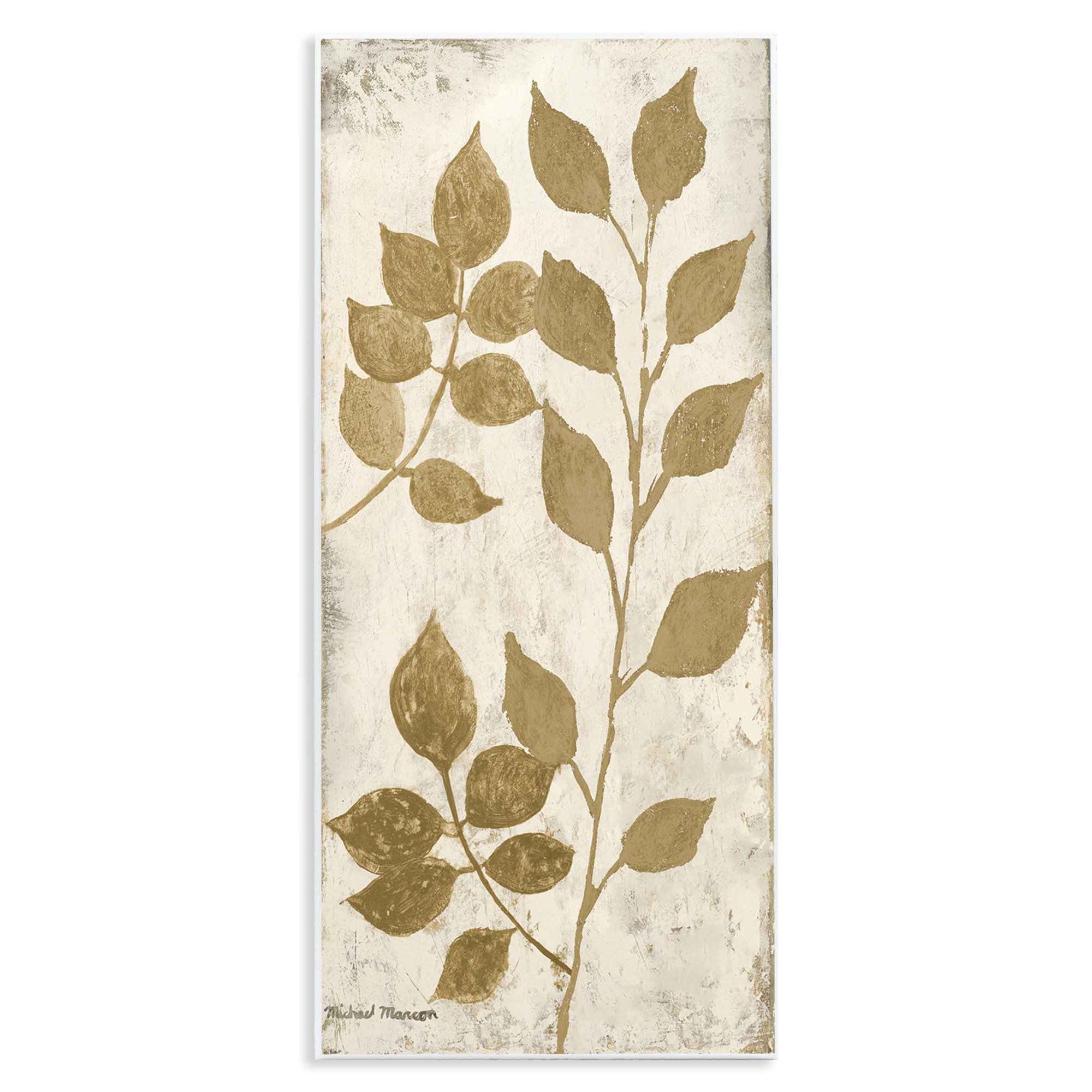 Ebern Designs Natural Leaves Overlap Wall Plaque Art by Michael Marcon ...