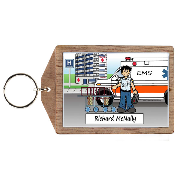 Printed Perfection Personalized EMT, Paramedic, Ambulance - Male Wooden ...