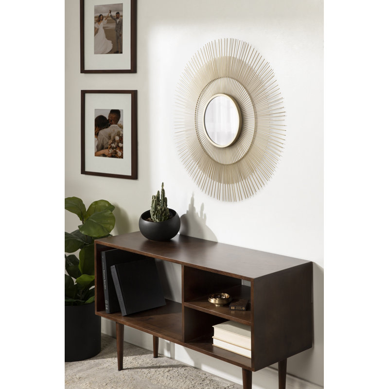 Mercer41 Round Decorative Sunburst Wall Mirror | Wayfair
