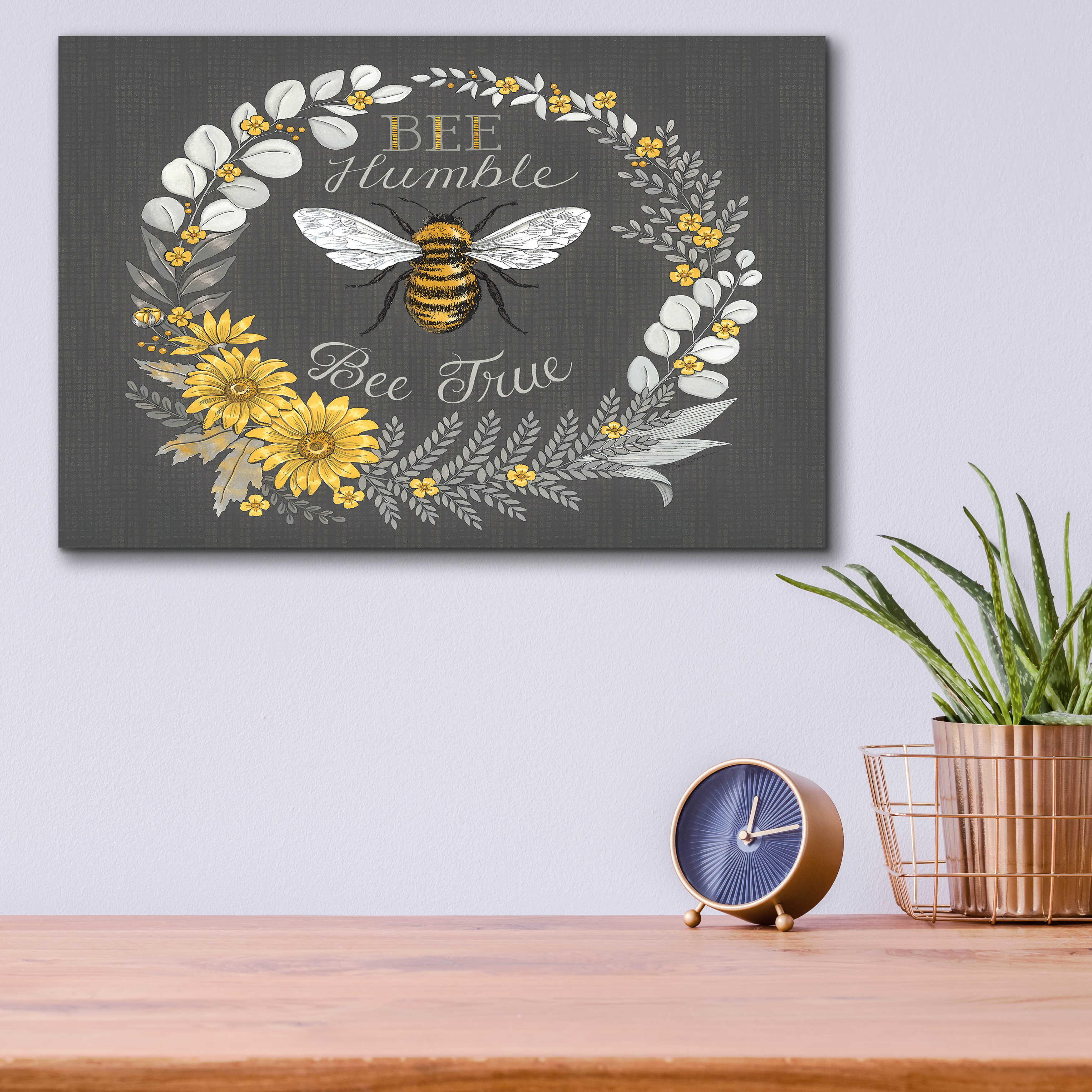 August Grove Bee Humble, Bee True by Deb Strain - Unframed Print ...