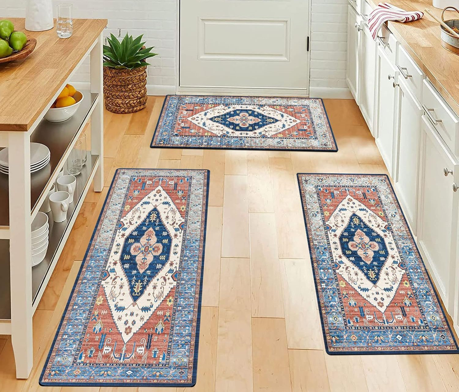 Bungalow Rose Arihana Letter Print Non-Skid Kitchen Mat | Wayfair