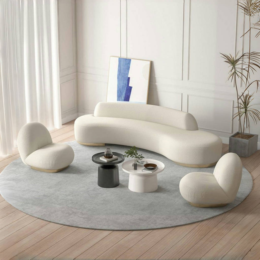 Lifton Modern Simple Sofa Coffee Table Combination 5 - Piece Living ...