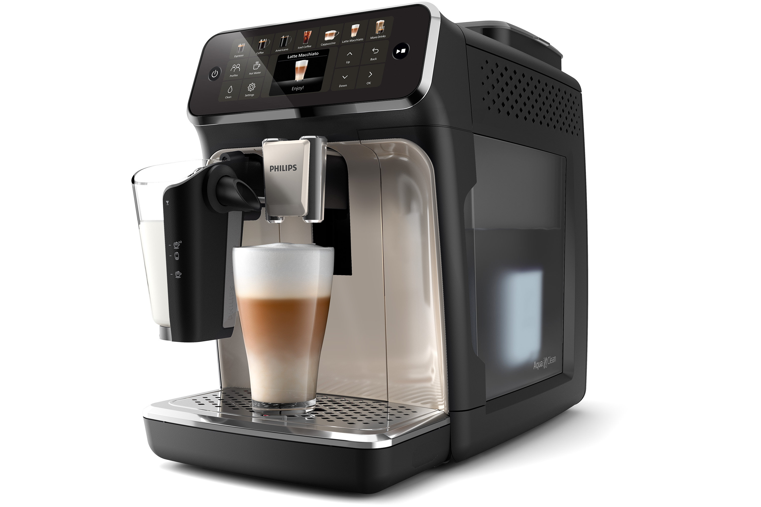 Philips 4400 Series Fully Automatic Espresso Machine with LatteGo Milk ...