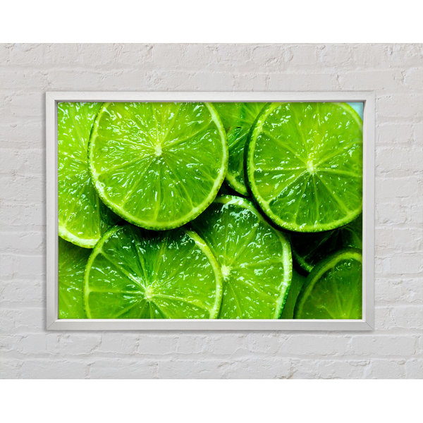 Bright Star Lime Slices - Single Picture Frame Print on Canvas ...