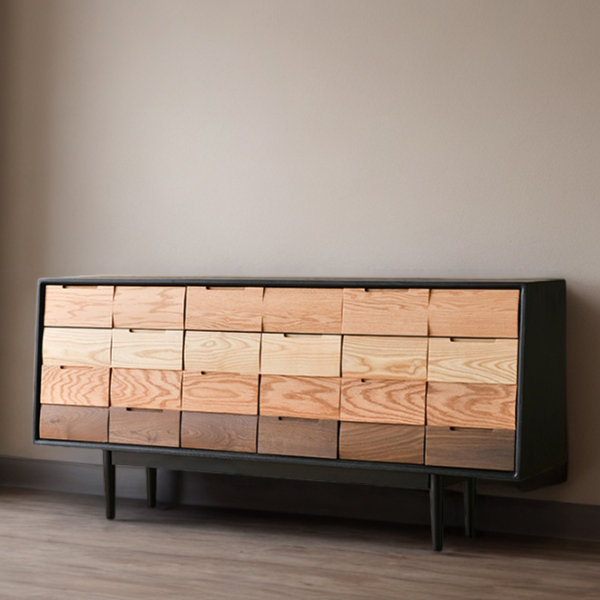 LORENZO Modern Minimalist Living Room Pure Solid Wood Side 72.83 ...