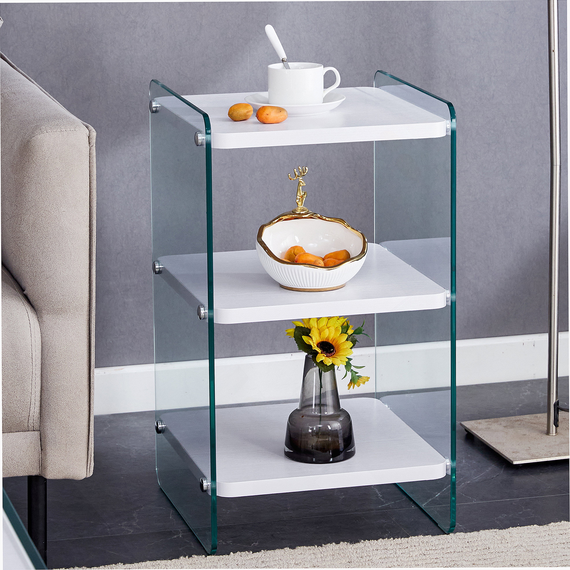 Wrought Studio™ Modern DIY Glass Leg Tea Table Set (2 sizes) - Leg ...
