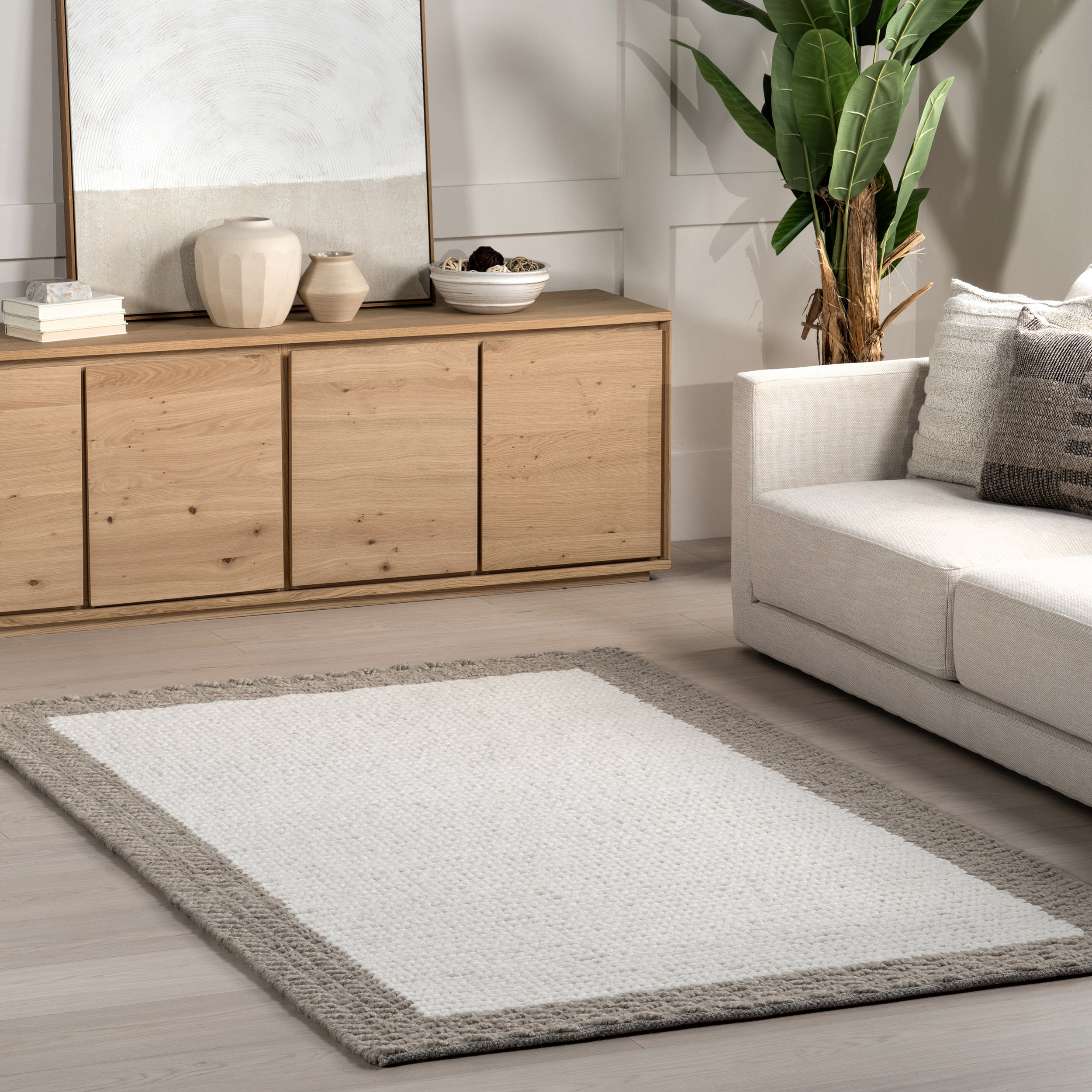 Highland Dunes Amahya Chunky Knit Wool Area Rug - Wayfair Canada