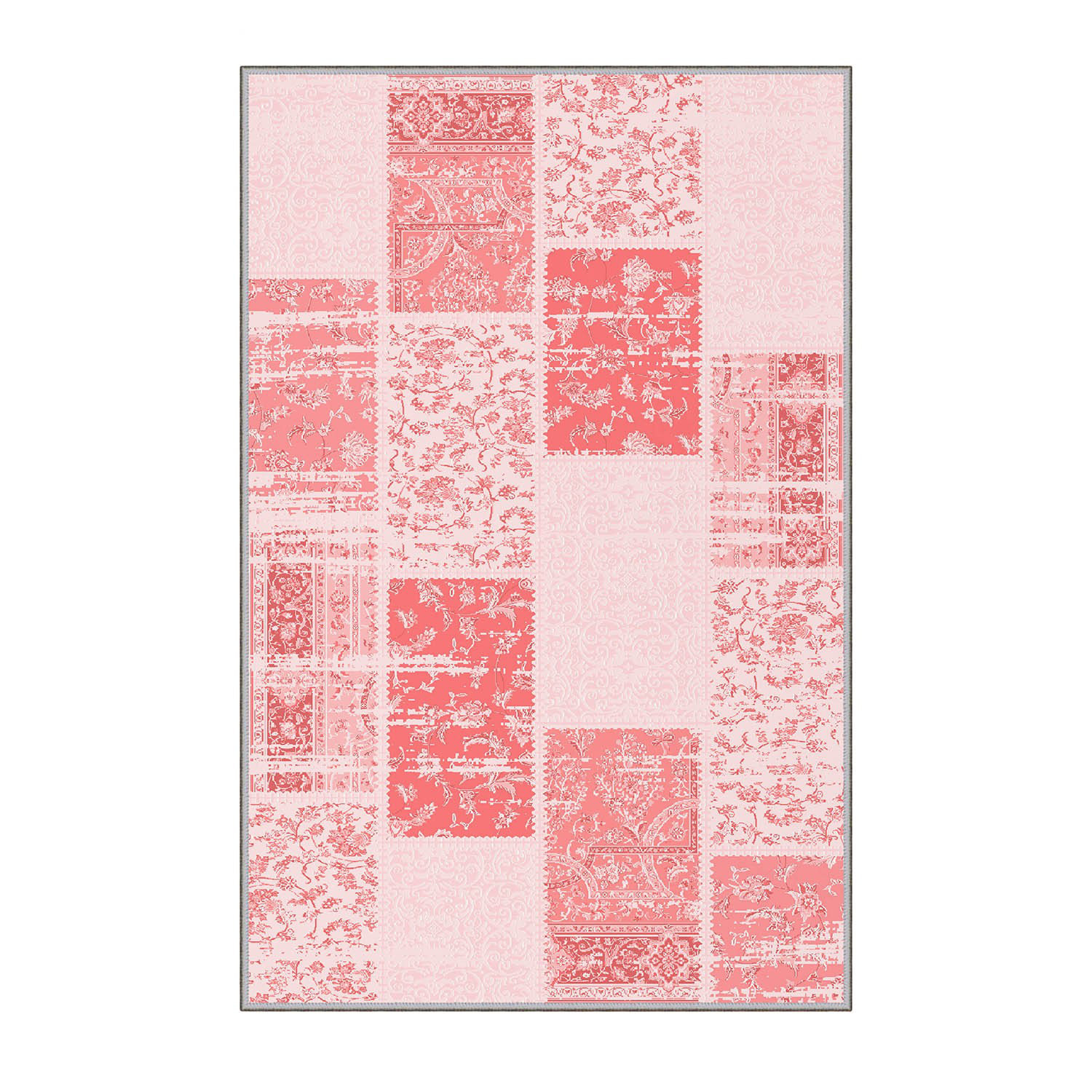 East Urban Home Lilly-Grace Machine Made Flatweave Polyester Area Rug in Pink/Red | Wayfair