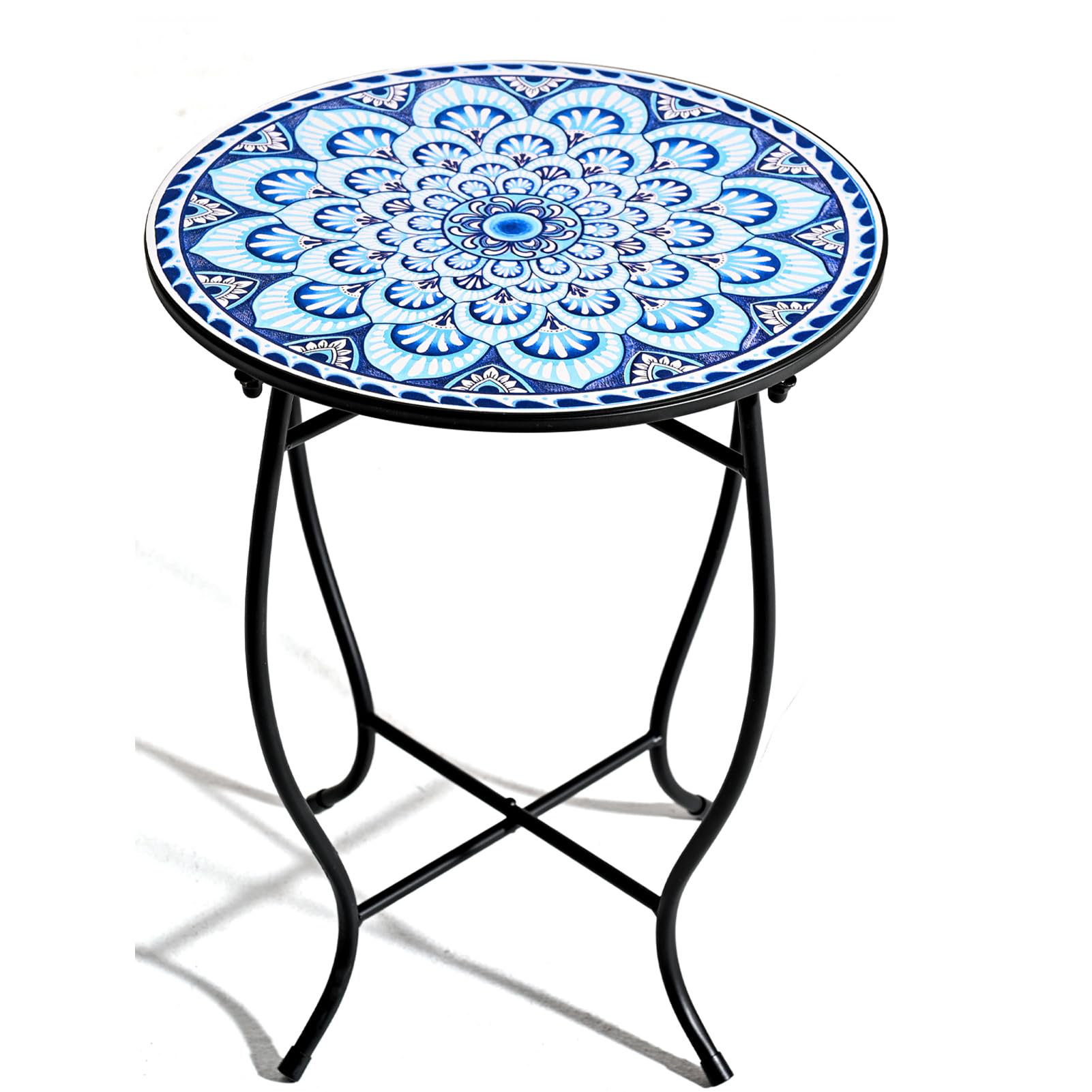 Charlton Home® Metal Round Side Table,14” Outdoor Side Table | Wayfair