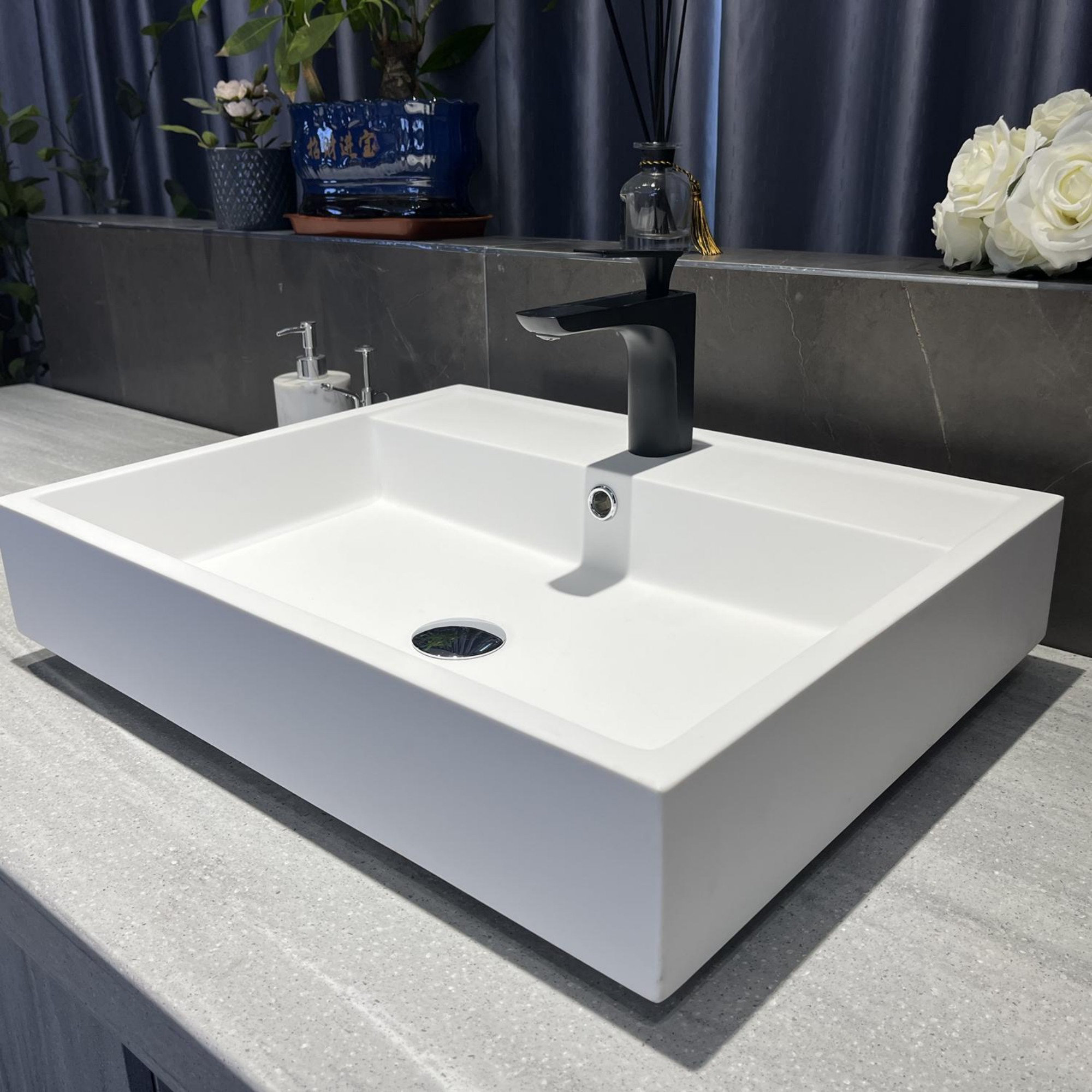 INLE Vessel Sink Stone Resin Bathroom Sink - Wayfair Canada