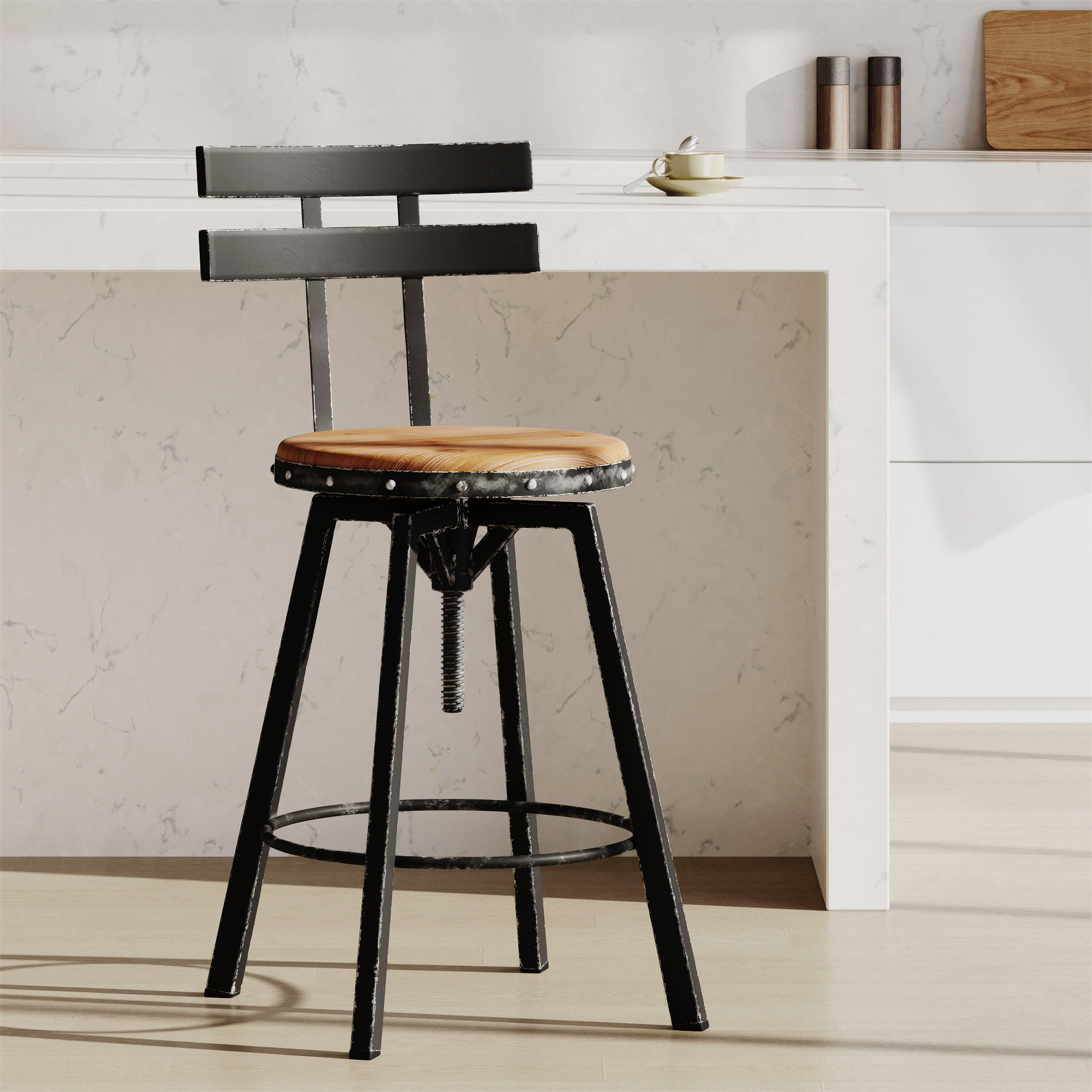 Trent Austin Design® METAL CHAIR WITH WOODEN SEAT | Wayfair