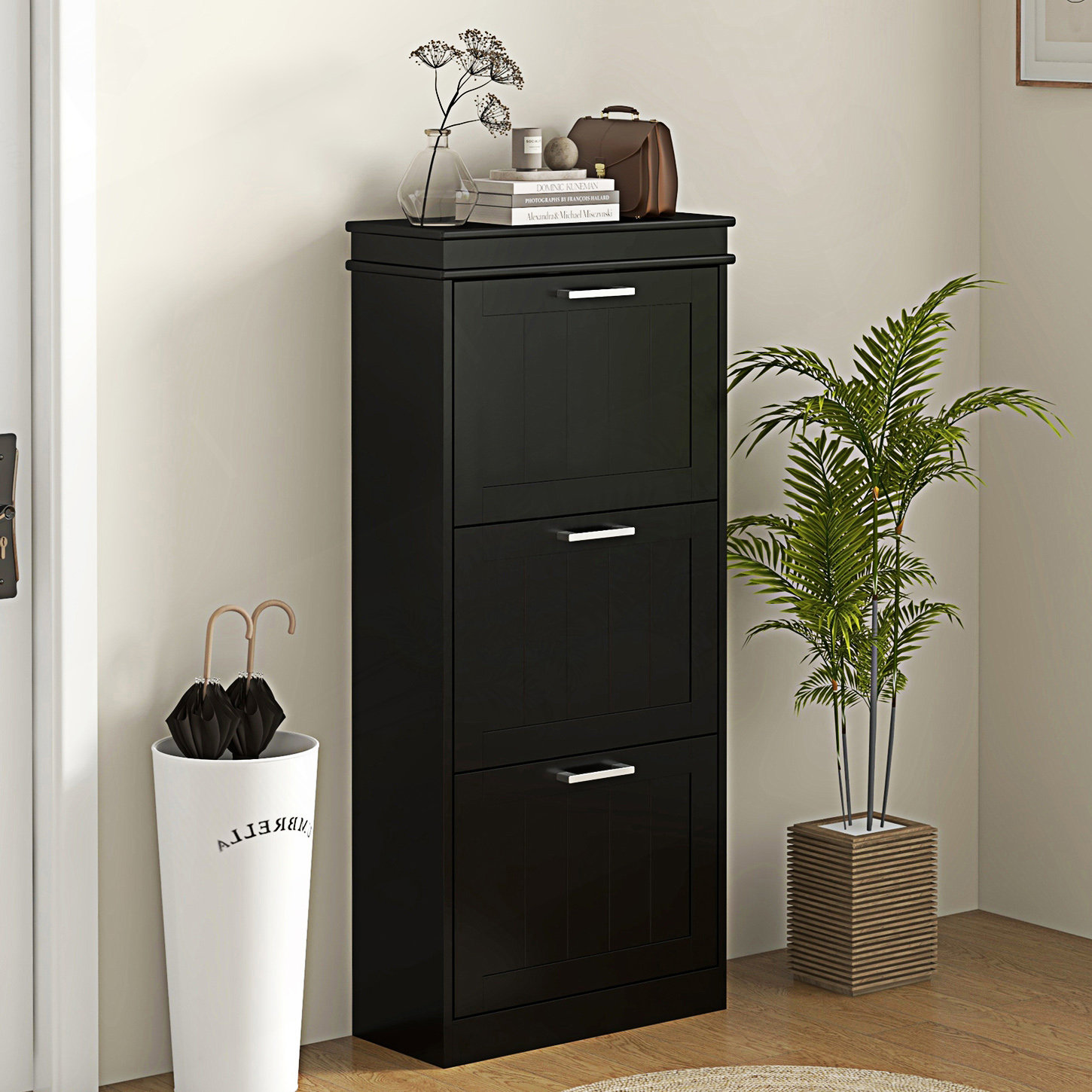 Lark Manor™ Entry Cabinet, Shoe Cabinet, Narrow Shoe Rack Storage ...