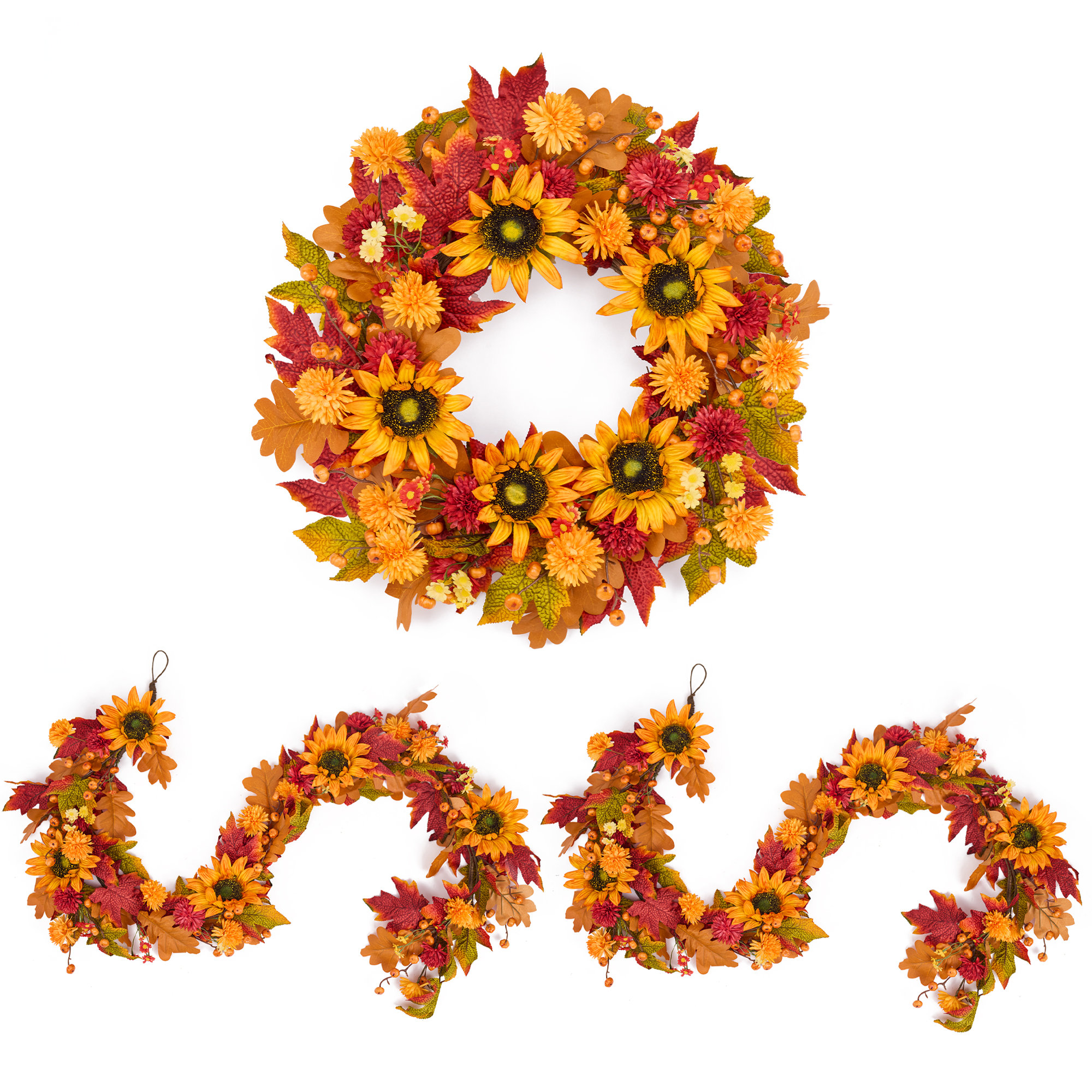 Primrue 3-Piece Set - 24" Artificial Handcrafted Sunflower, Daisy ...