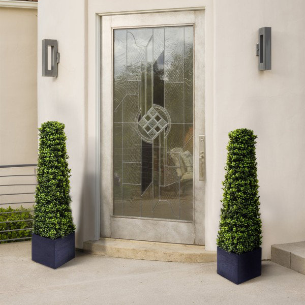 Ophelia & Co. GreenBrokers 2 x Premium Quality Artificial Boxwood Metal ...
