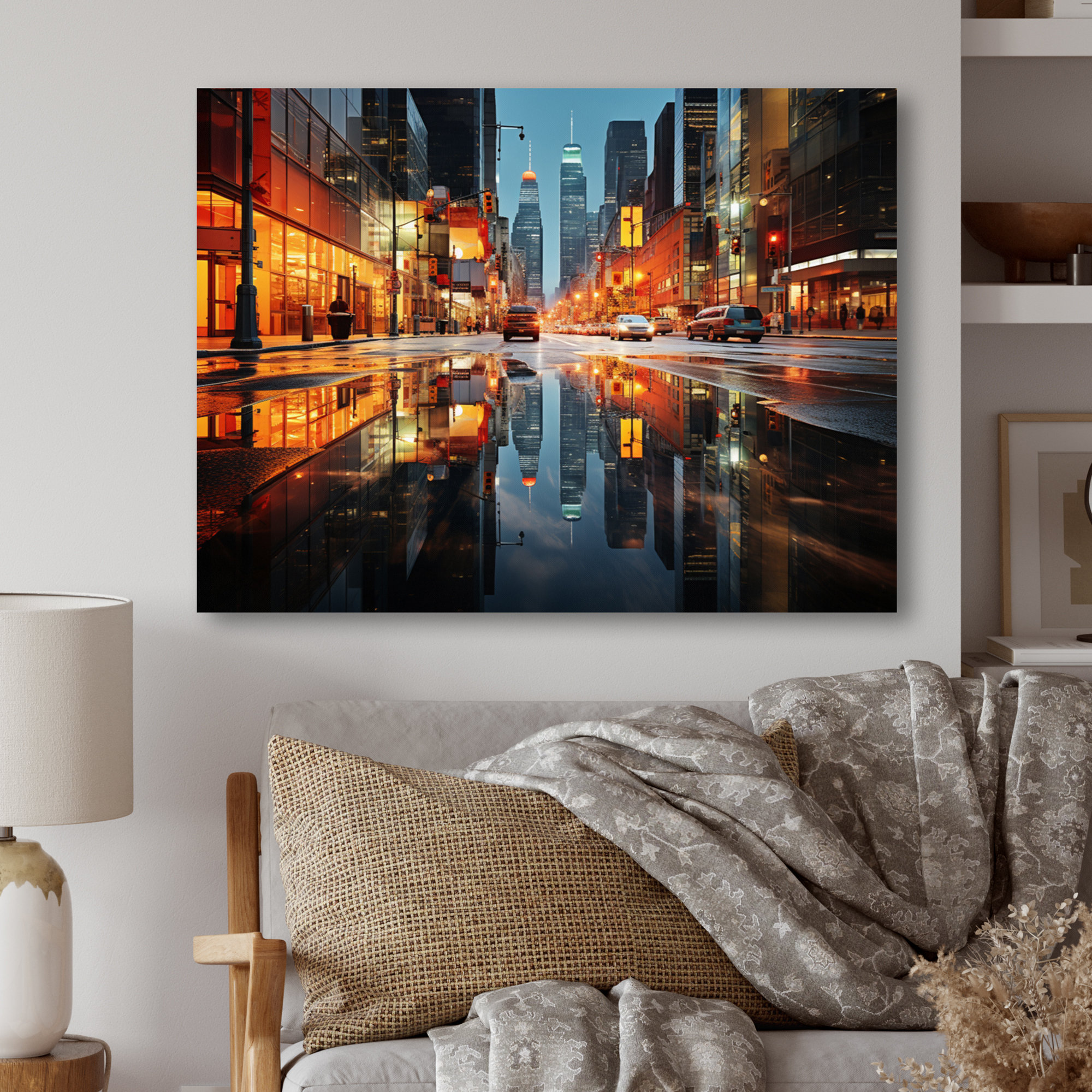 Latitude Run® Cityscape Abstract Reflections Ii - Cityscapes Print on ...