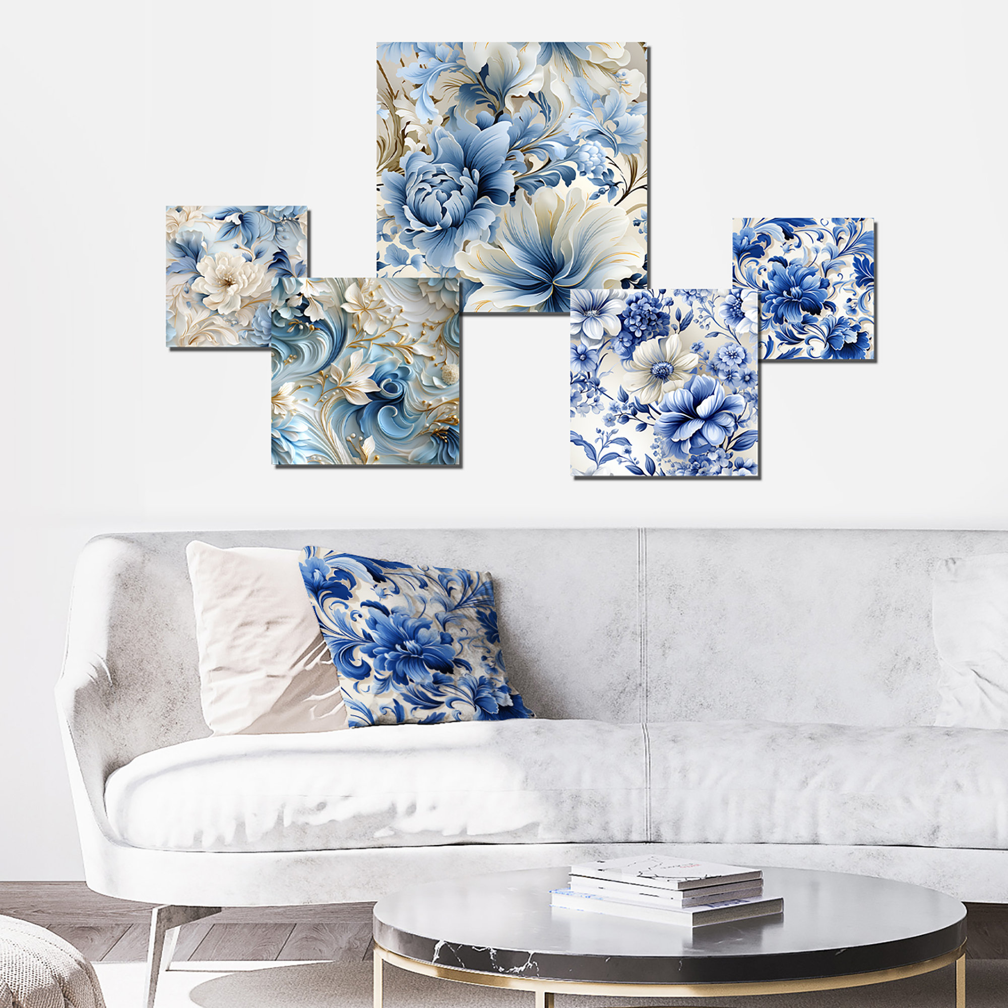 Design Art Ethereal Rococo Swirls Victorian Pattern I - Floral Wall ...