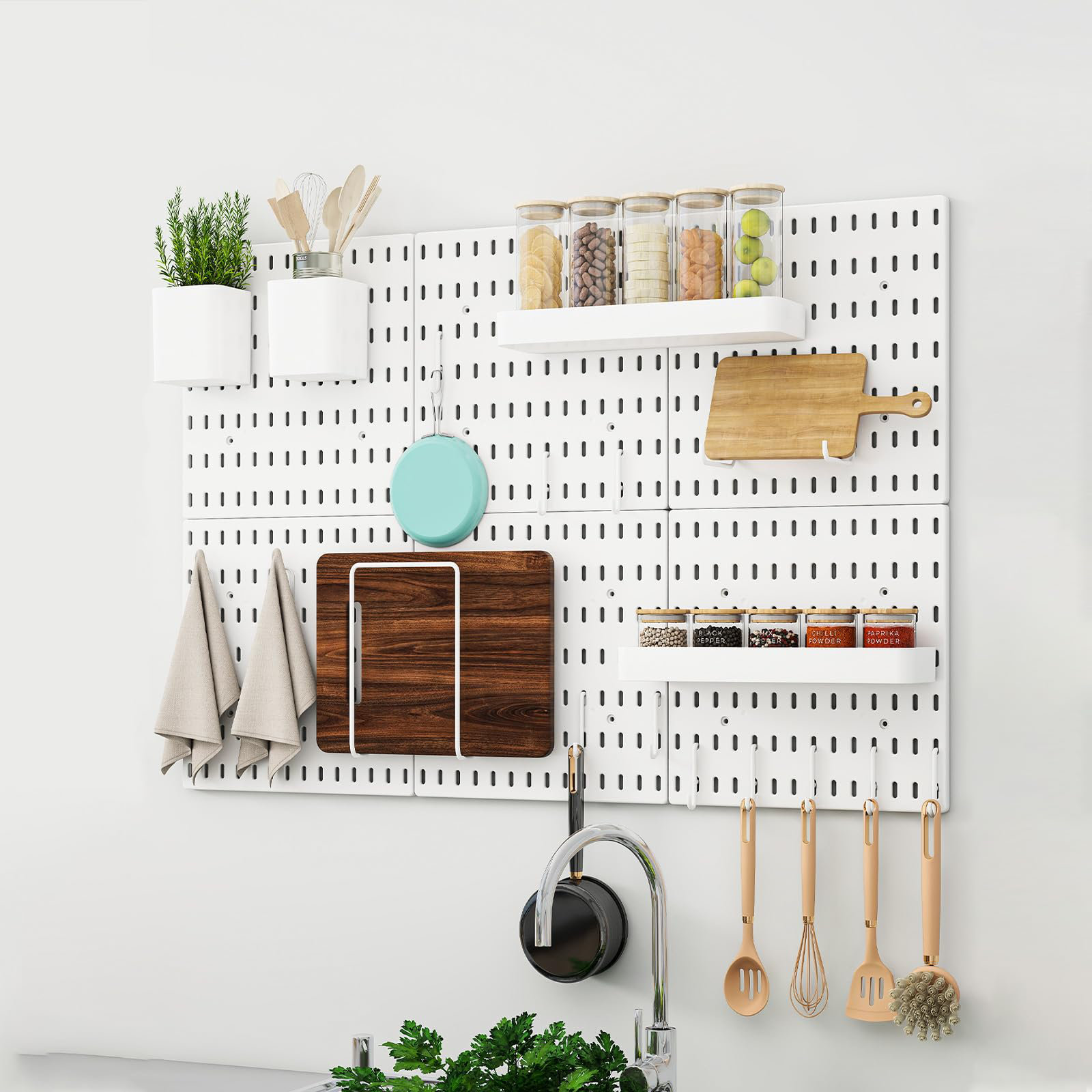 Rebrilliant Peg Board, Modular Hanging Peg Board Combination Kit With ...