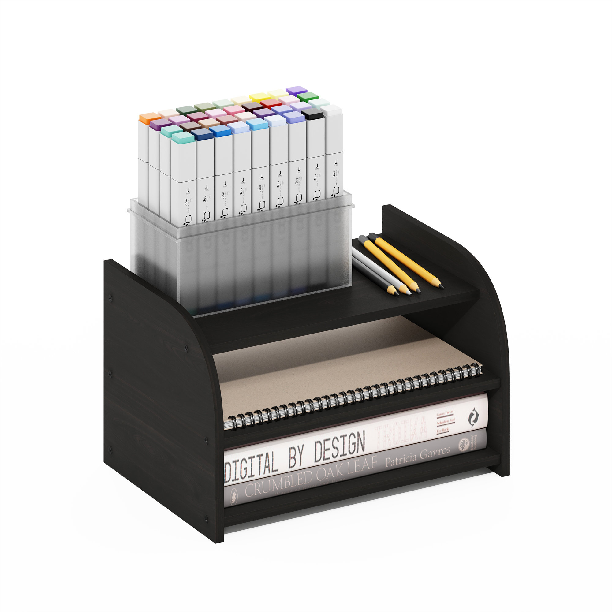 Ebern Designs Martelli 3-Tier Desk Top Organizer | Wayfair