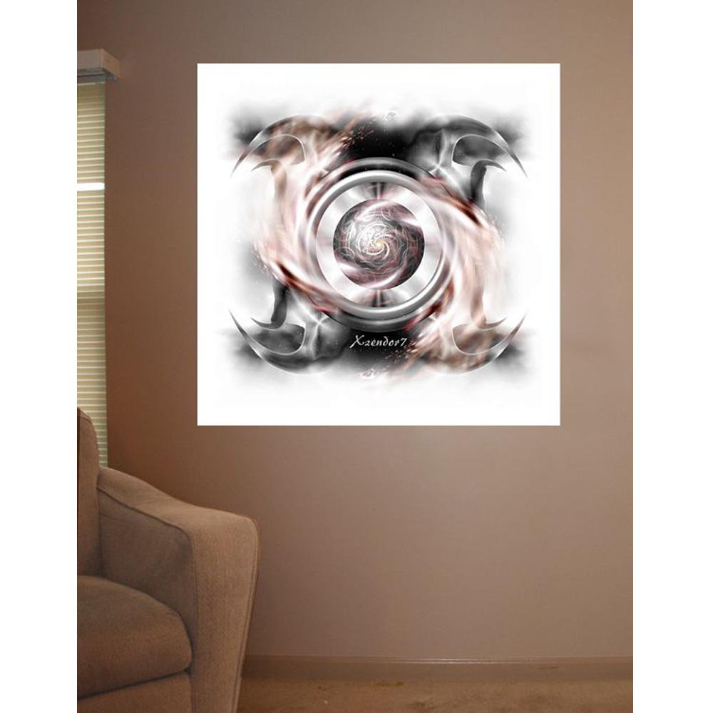 Wallhogs Xzendor7 Whip Quad Silver Stellar Cloud Burst Wall Decal | Wayfair