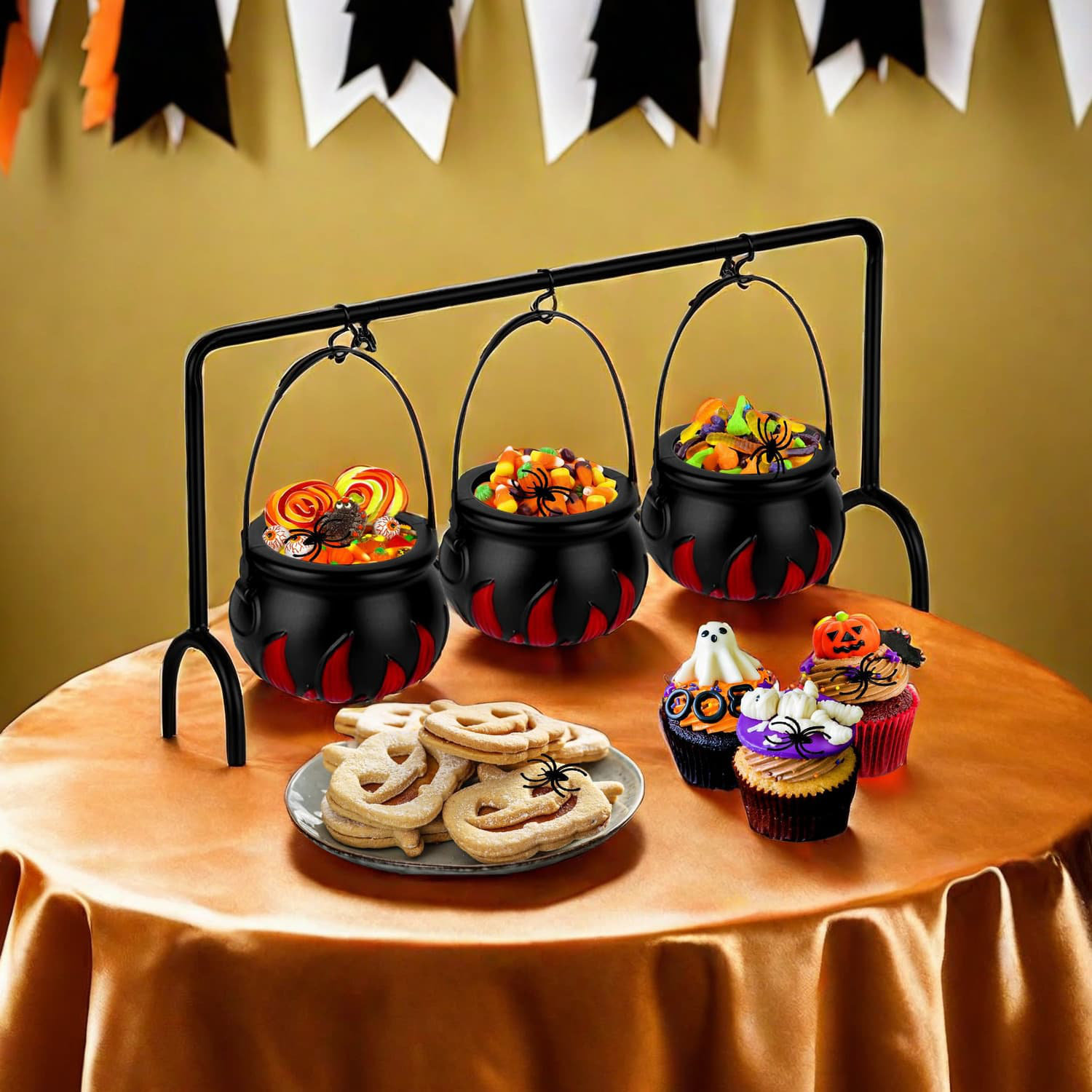 The Holiday Aisle® Halloween Witch Cauldron Candy Servers Set | Wayfair