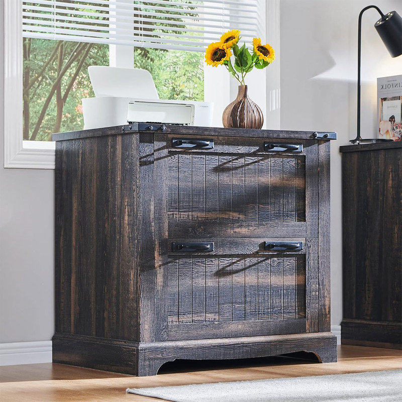Latitude Run® File Cabinet with 2 Drawers, Farmhouse Filing Cabinets ...