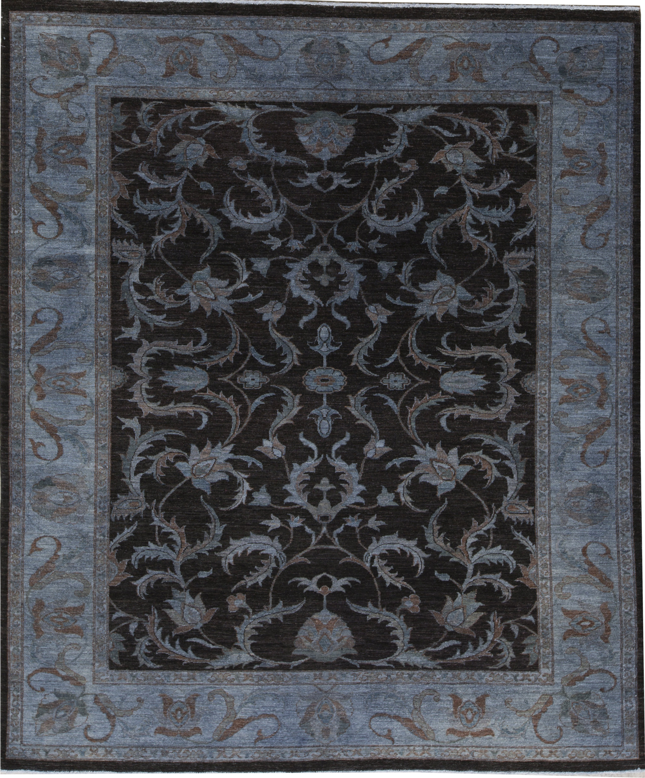 Bokara Rug Co., Inc. Hand-Knotted High-Quality Black and Blue Area Rug ...