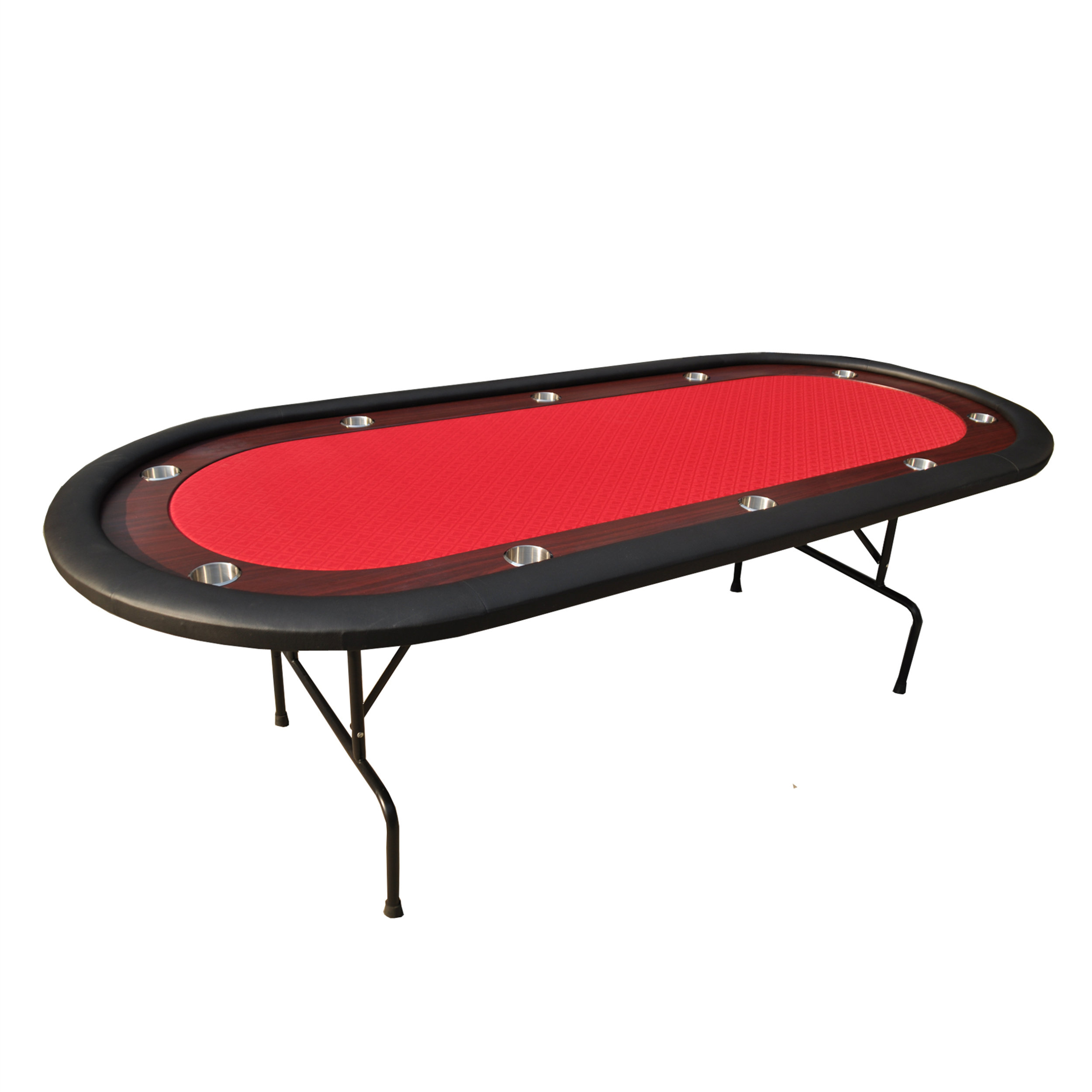 INO Design 96" Light Series Poker Table With Wooden Texture Racetrack ...