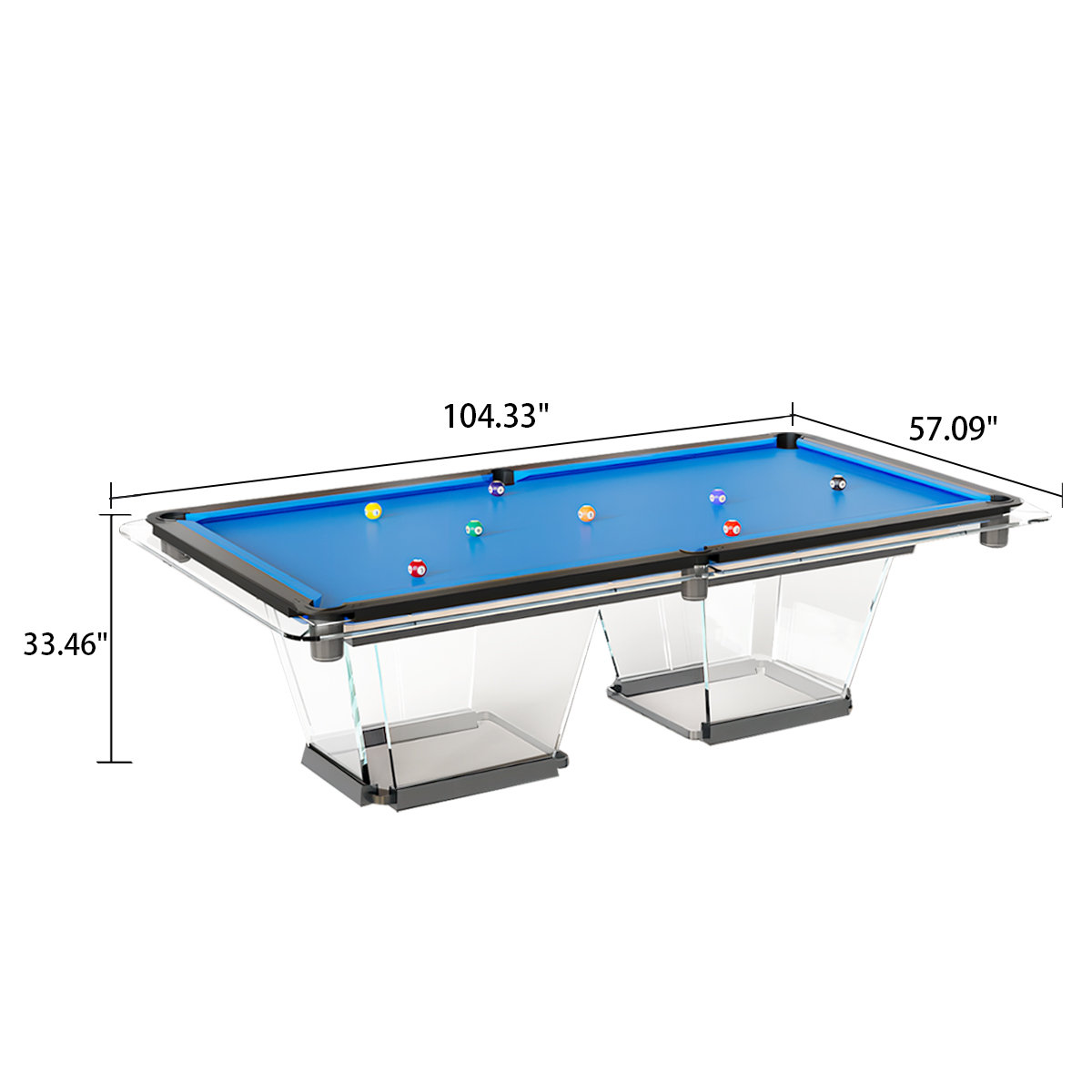 Recon Furniture PoolTable032103RF&Size Recon Furniture Pool Table with ...