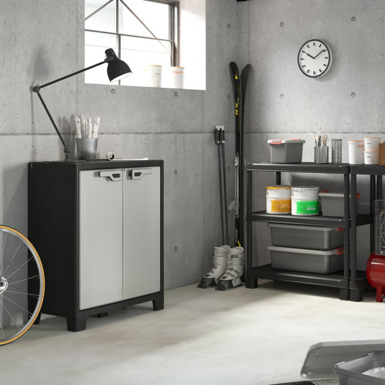 WFX Utility Tadlock Low Storage Cabinet Titan Black/Grey 100cm ...