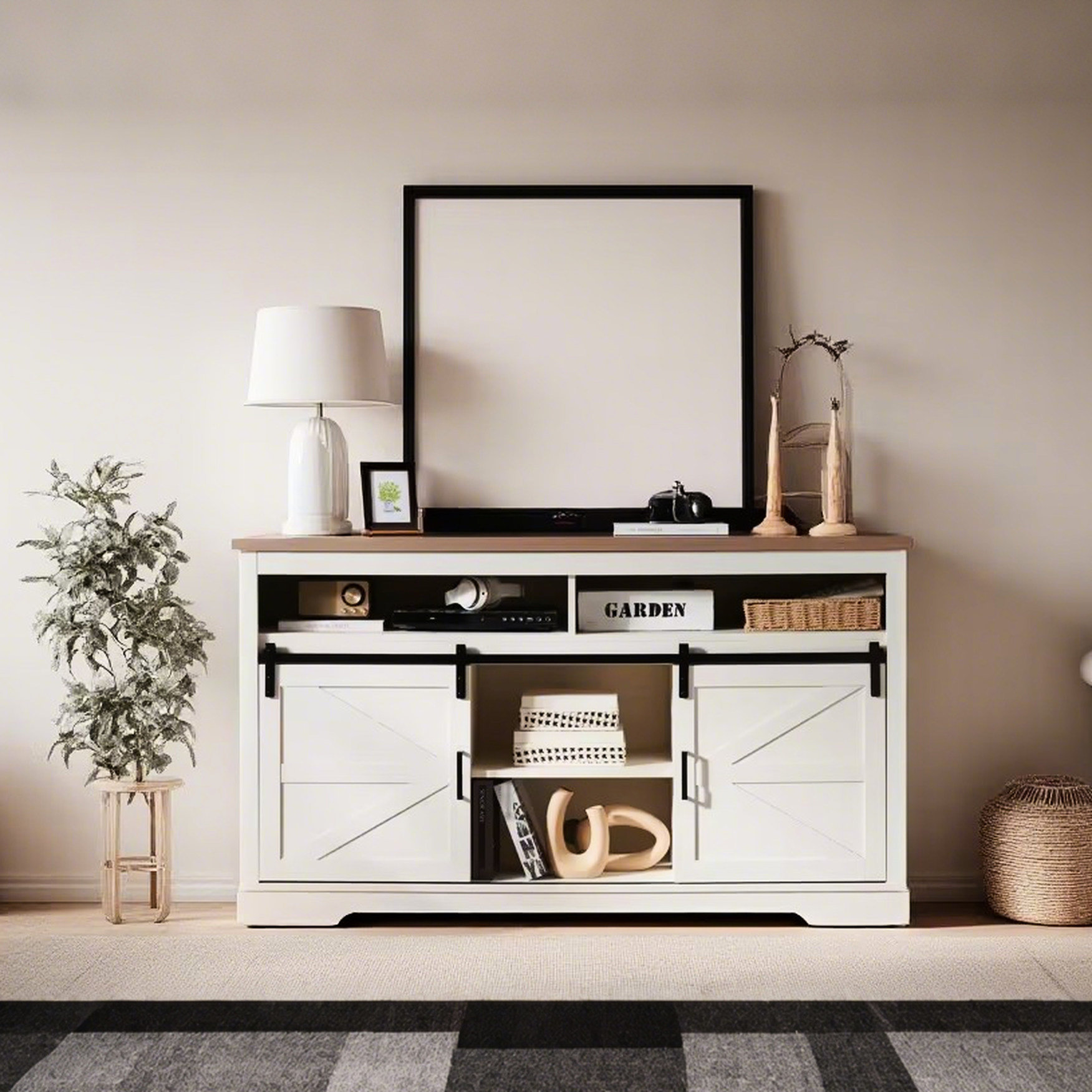 Ophelia & Co. 65+ Inch Tv Stand, Rustic Entertainment Centre With ...