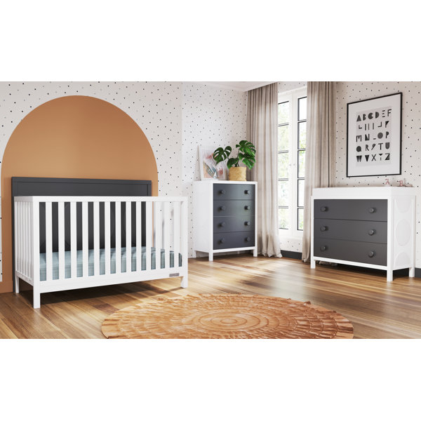 Child Craft Orbit Flat Top Convertible Standard 4 Piece Nursery ...
